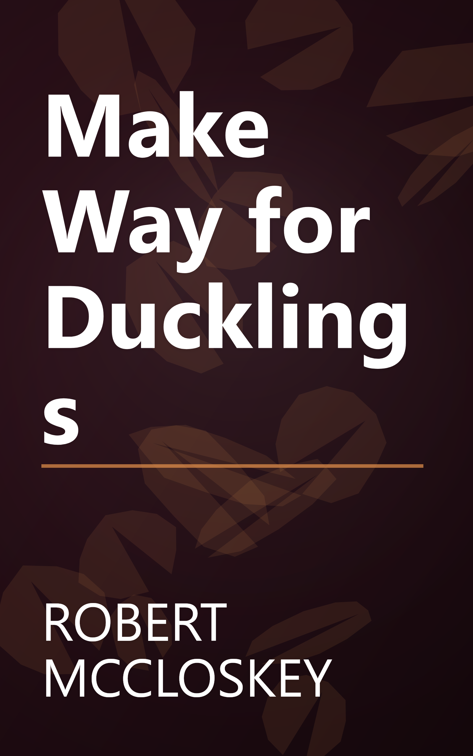 Make Way for Ducklings book cover