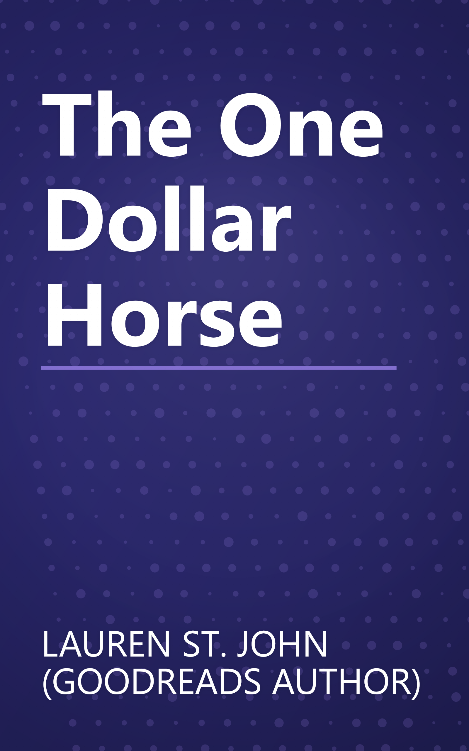 The One Dollar Horse book cover
