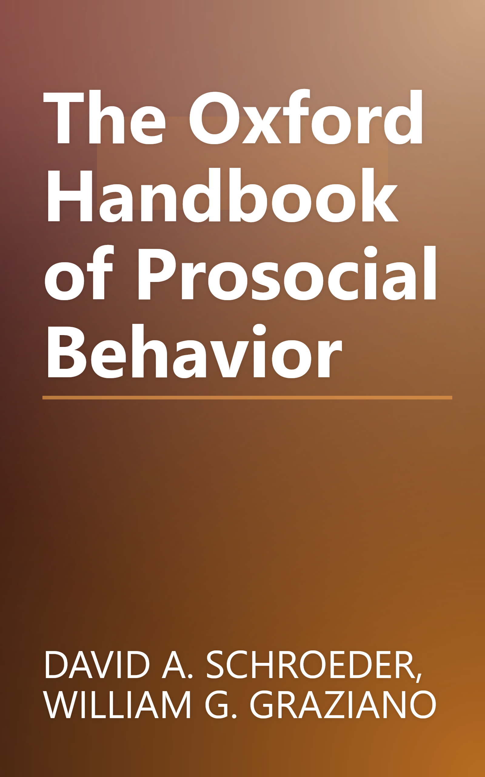The Oxford Handbook of Prosocial Behavior book cover