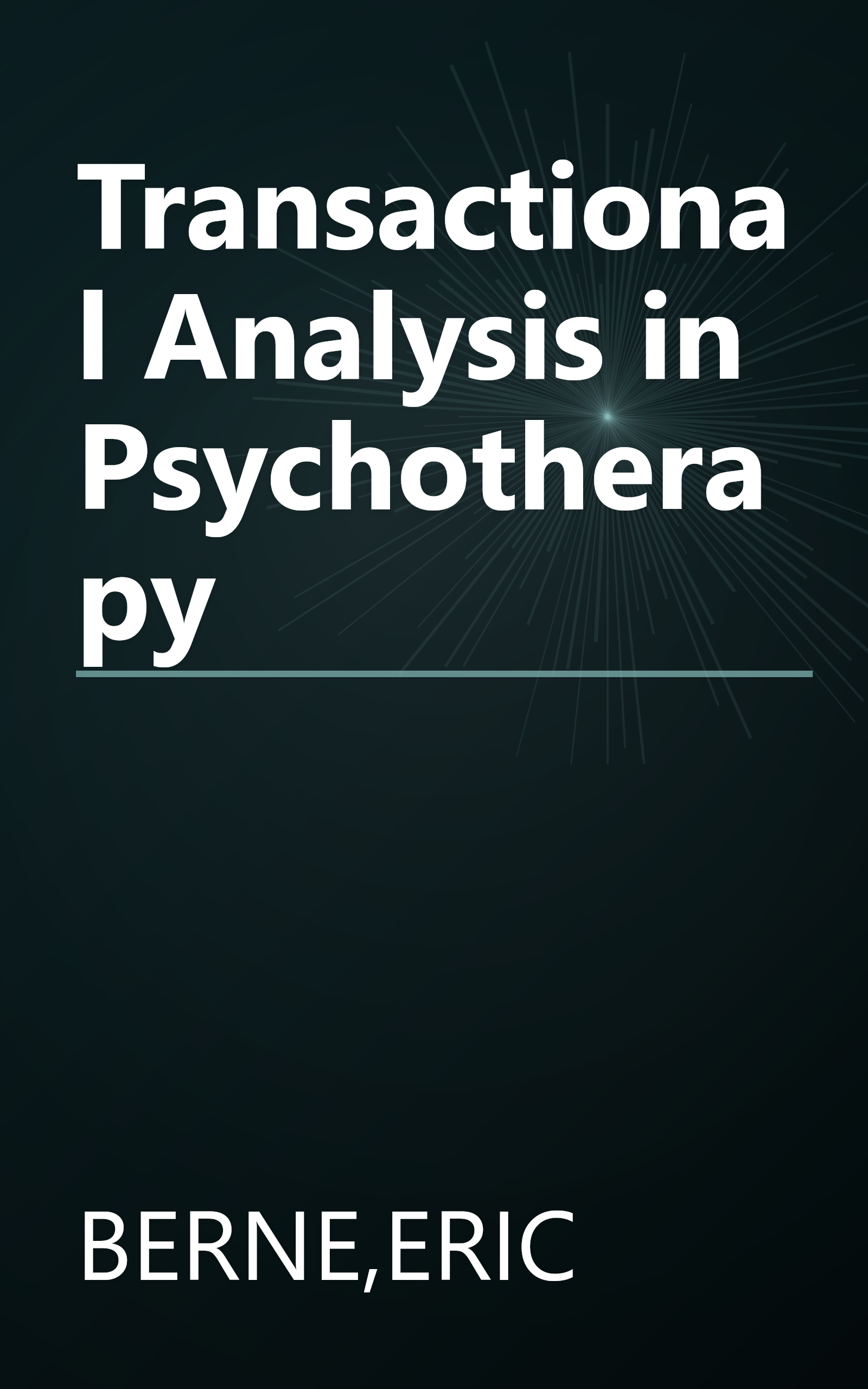Transactional Analysis in Psychotherapy book cover