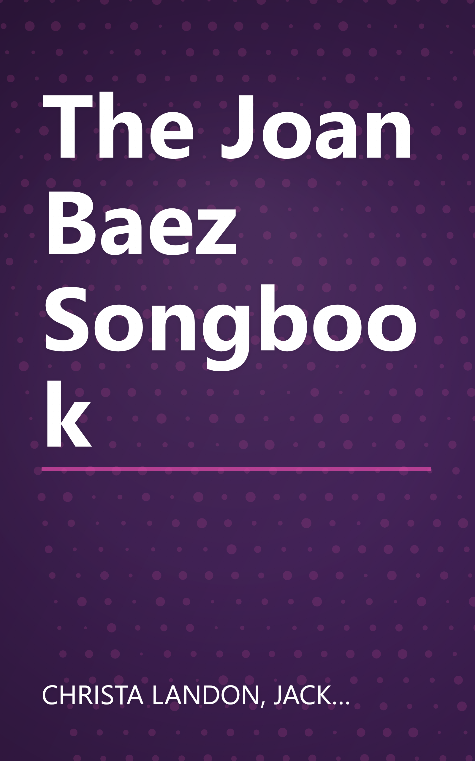 The Joan Baez Songbook book cover