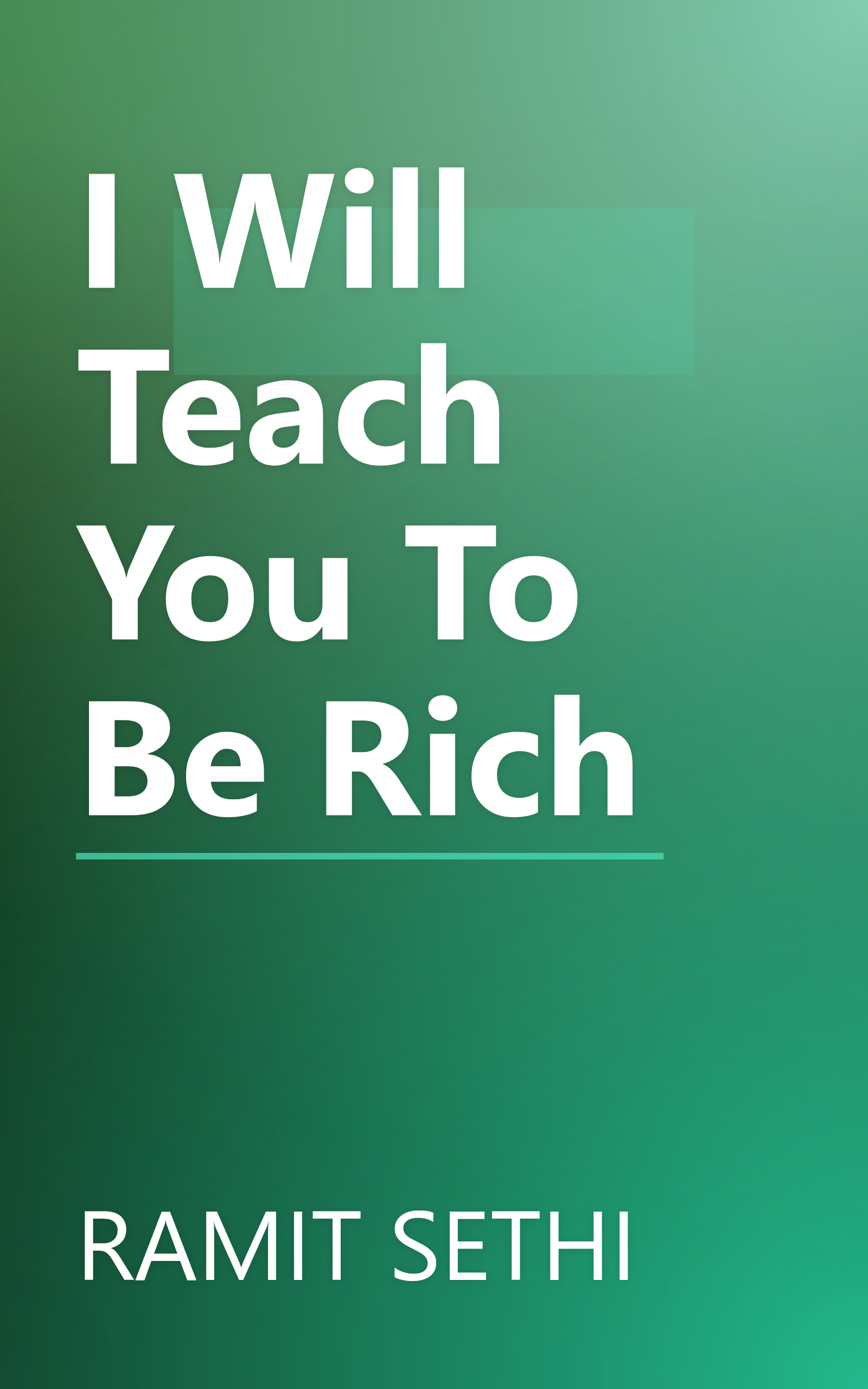 I Will Teach You To Be Rich book cover