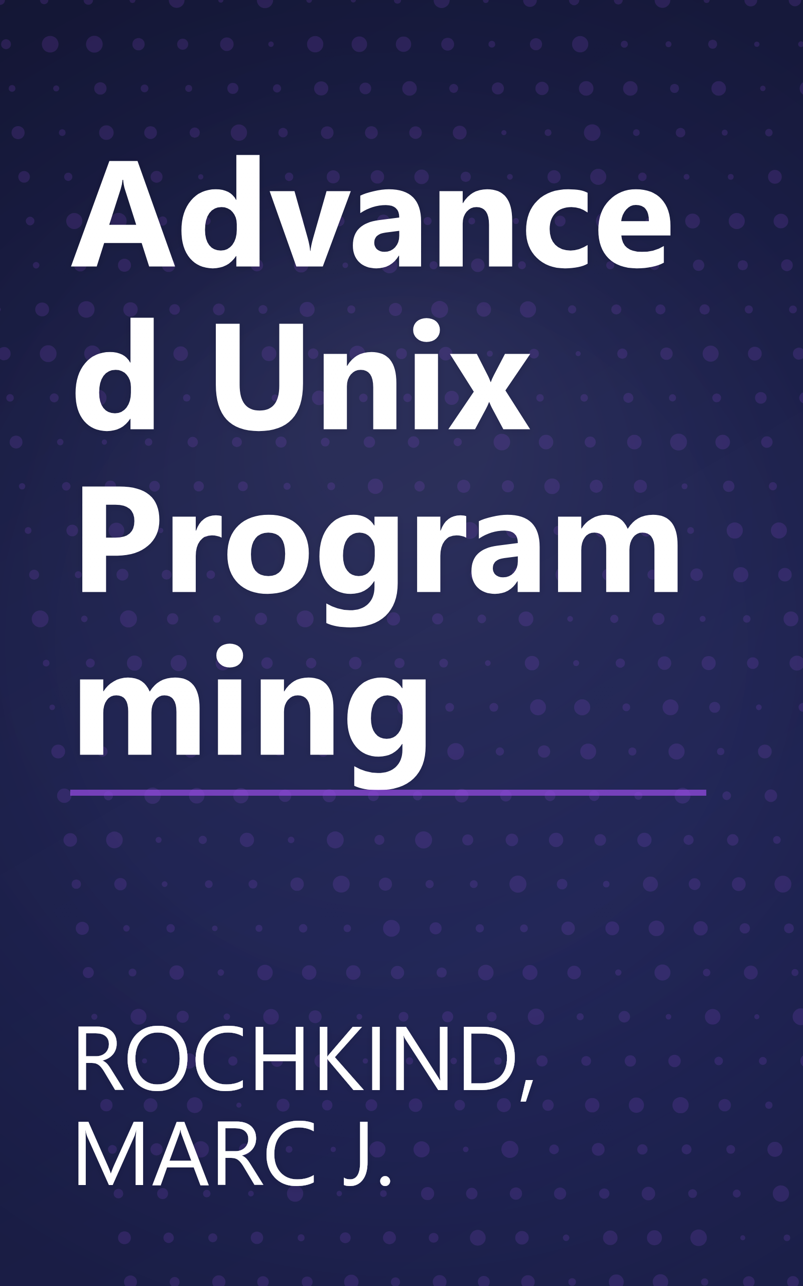 Advanced Unix Programming book cover