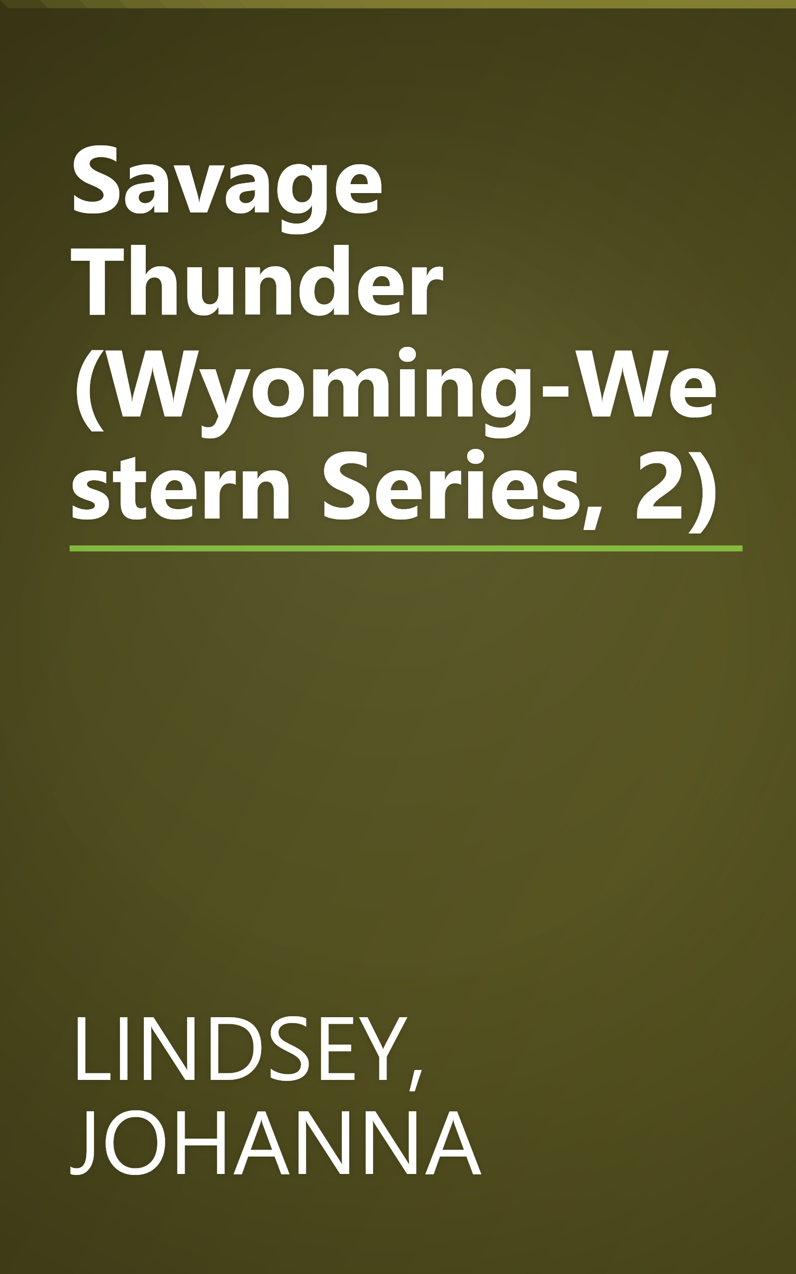 Savage Thunder (Wyoming-Western Series, 2) book cover