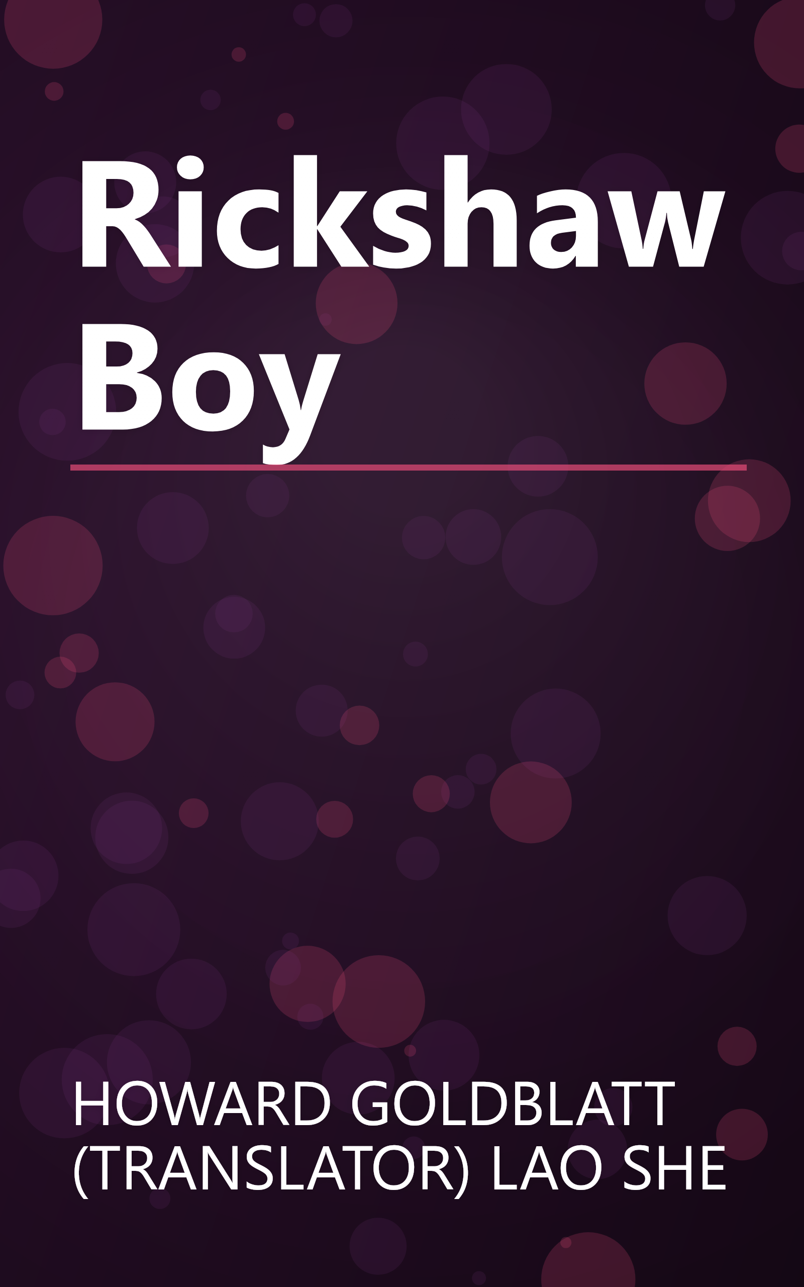 Rickshaw Boy book cover
