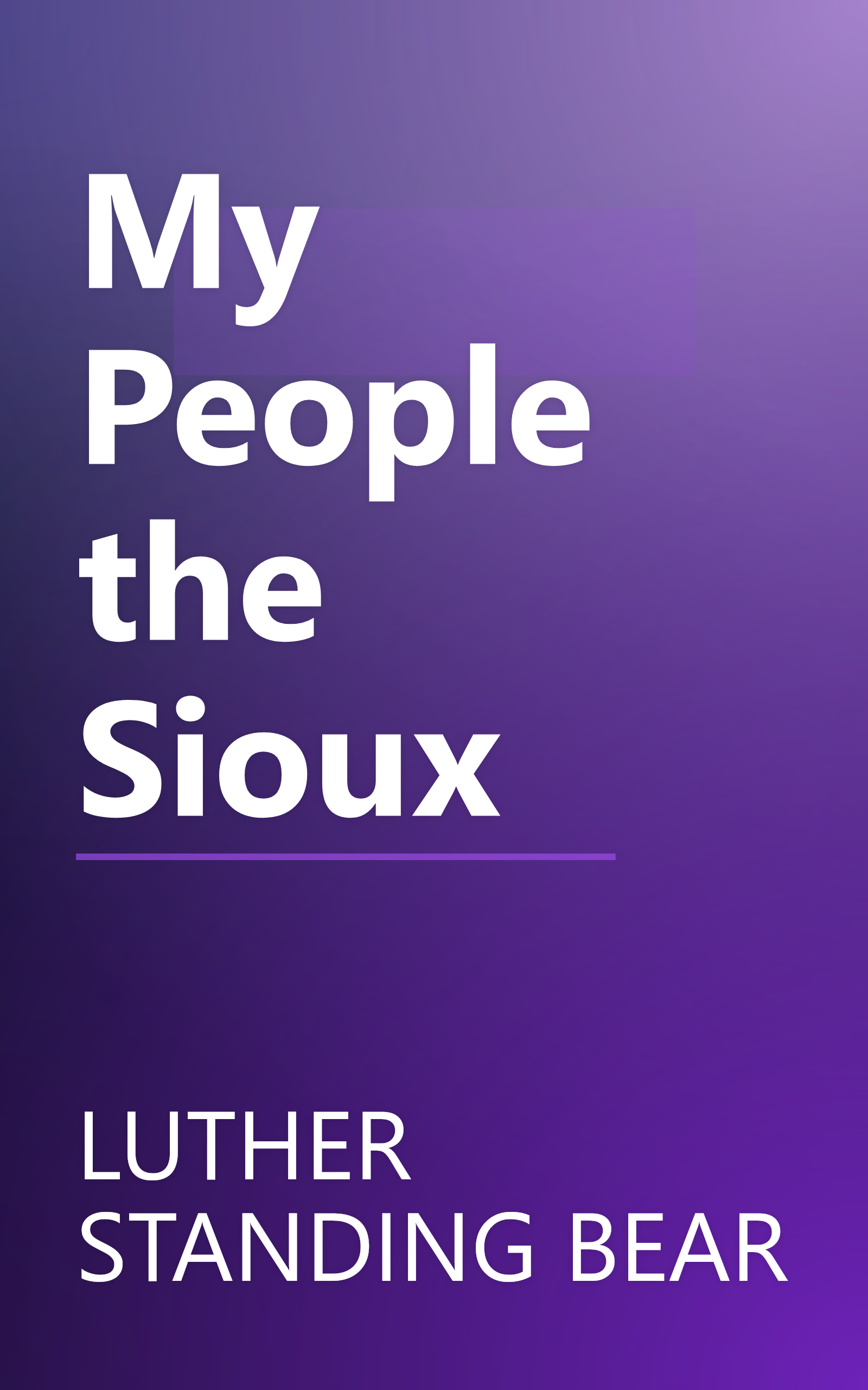 My People the Sioux book cover
