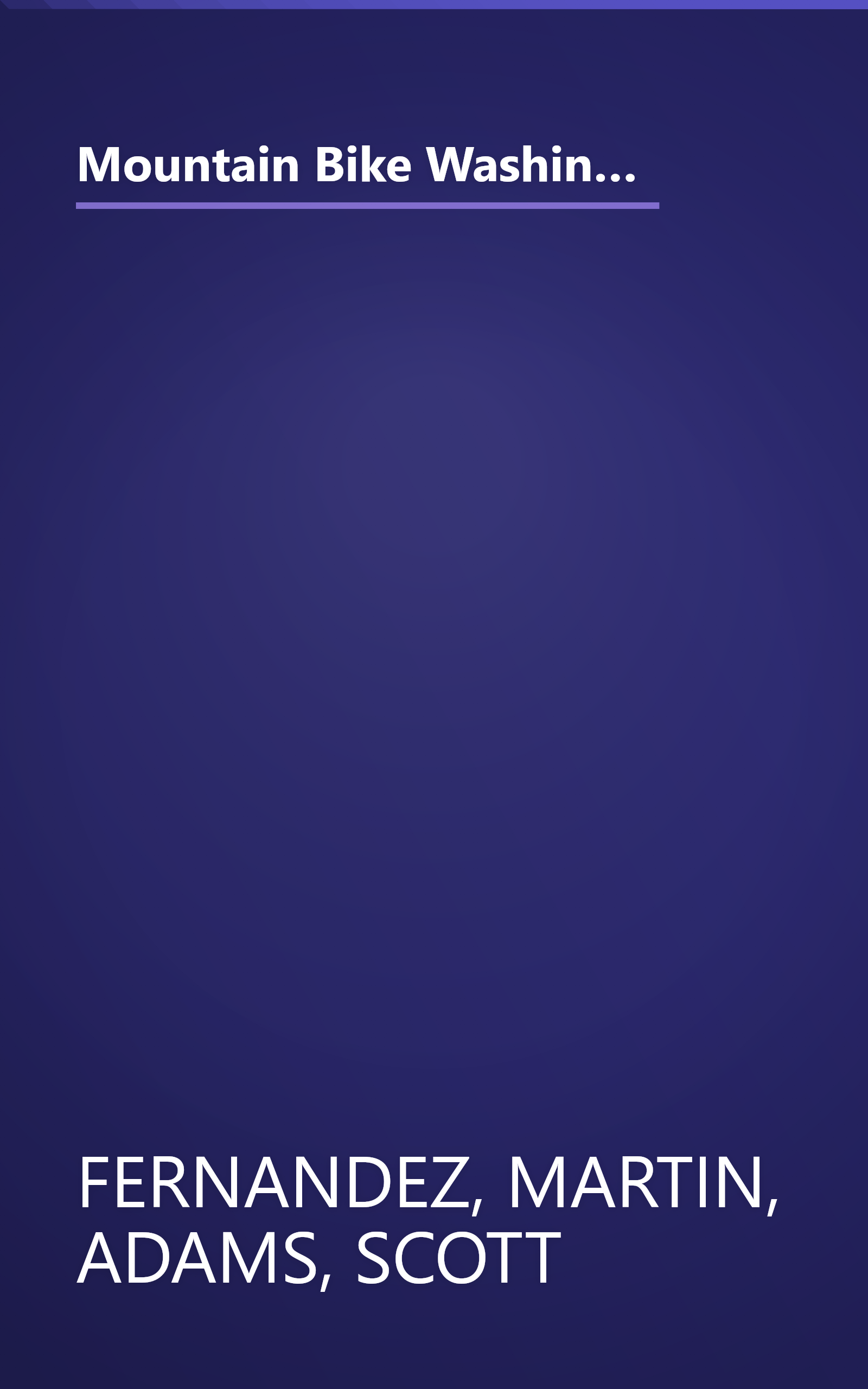 Mountain Bike Washington-Baltimore: An Atlas of the Washington-Baltimore Area's Greatest Off-Road Bicycle Rides book cover