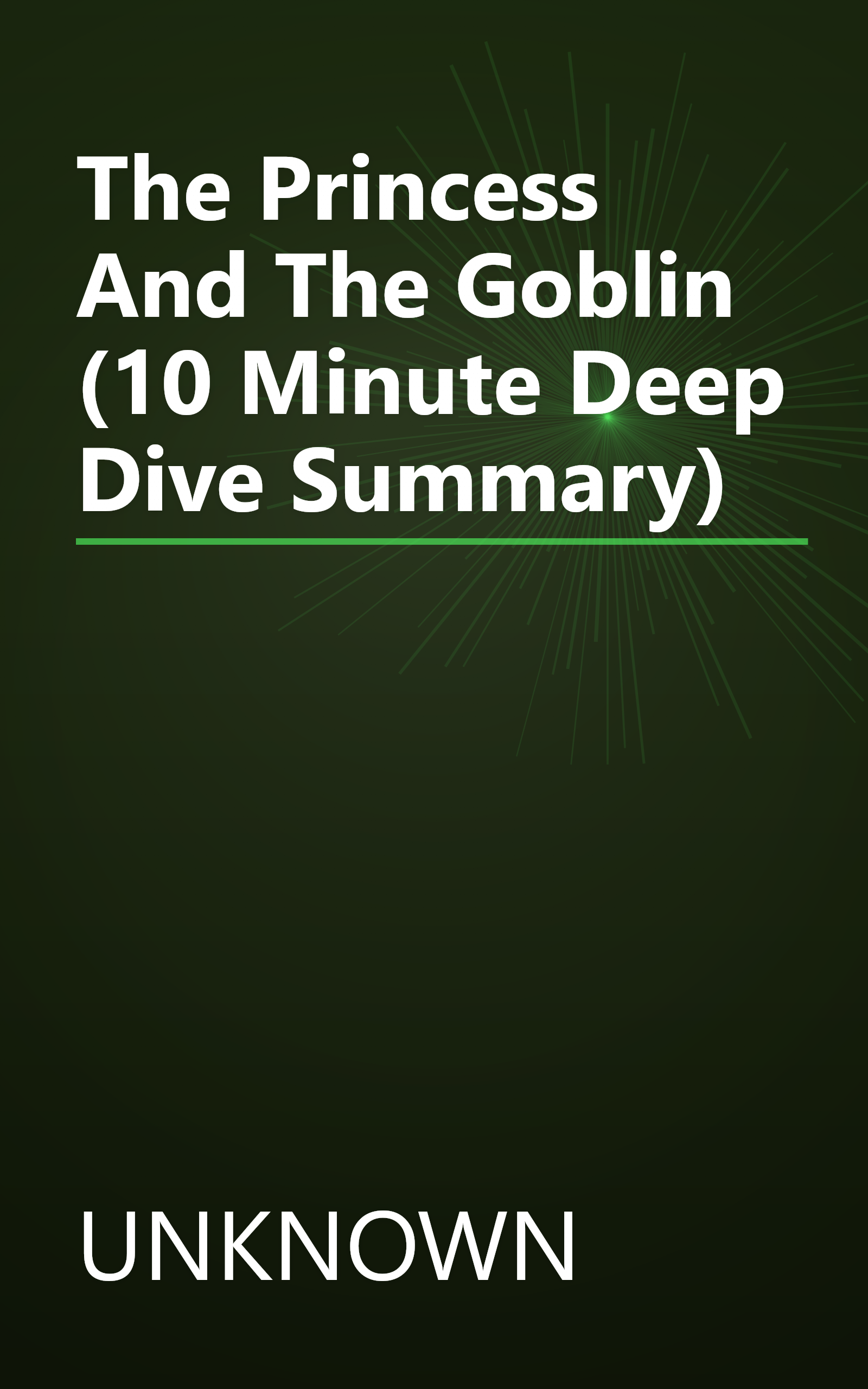 The Princess And The Goblin (10 Minute   Deep Dive Summary) book cover