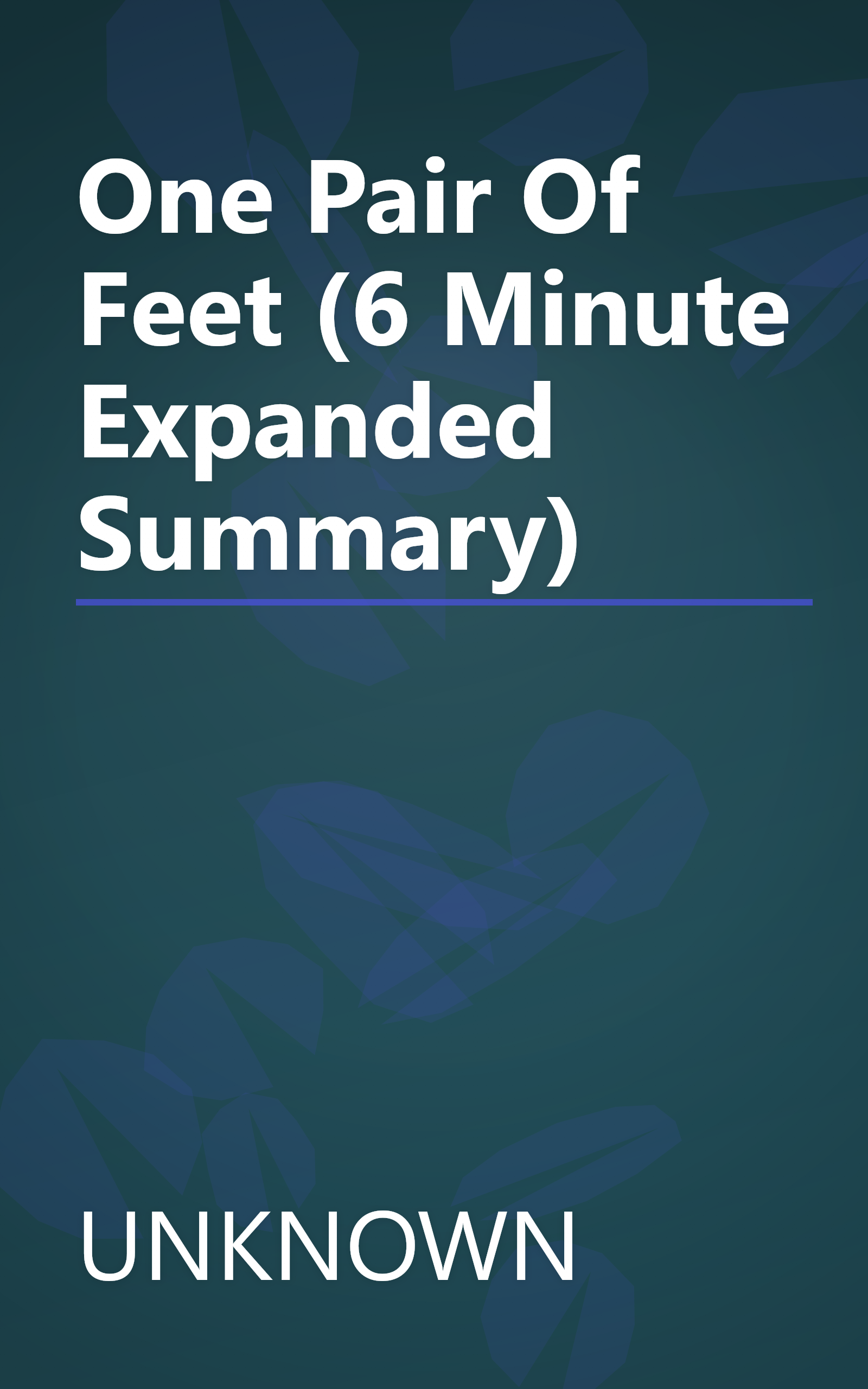 One Pair Of Feet (6 Minute   Expanded Summary) book cover