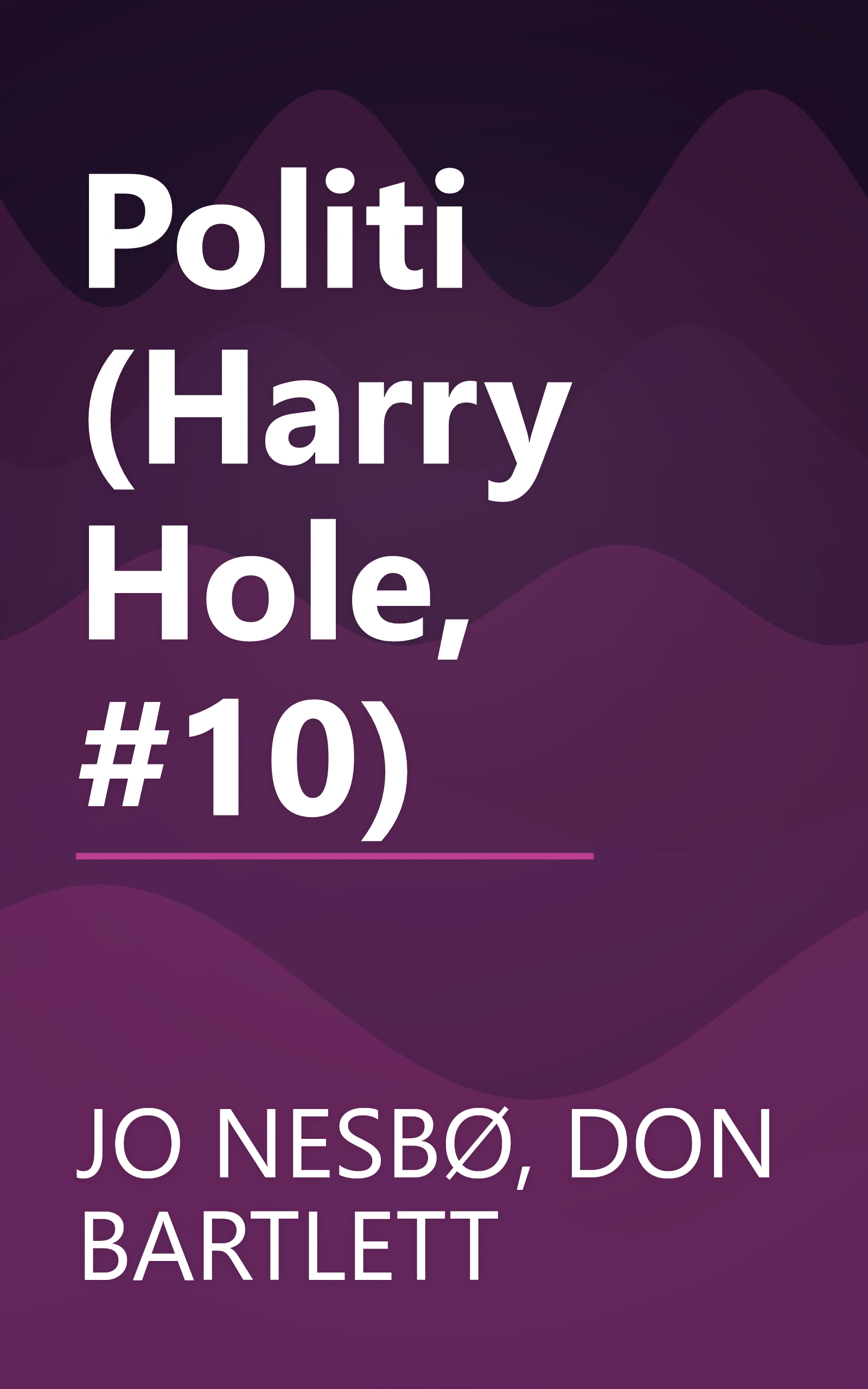 Politi (Harry Hole, #10) book cover