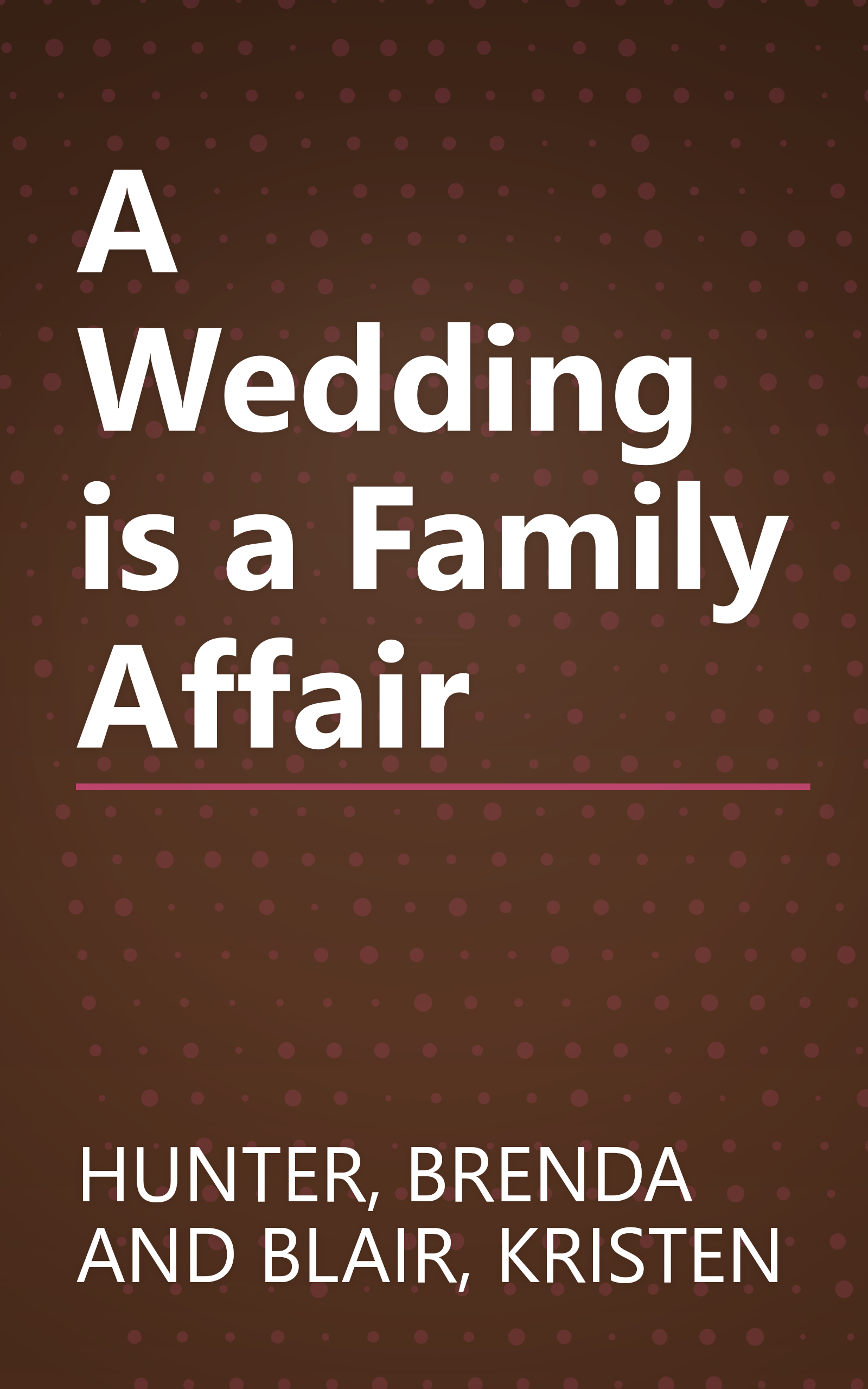 A Wedding is a Family Affair book cover