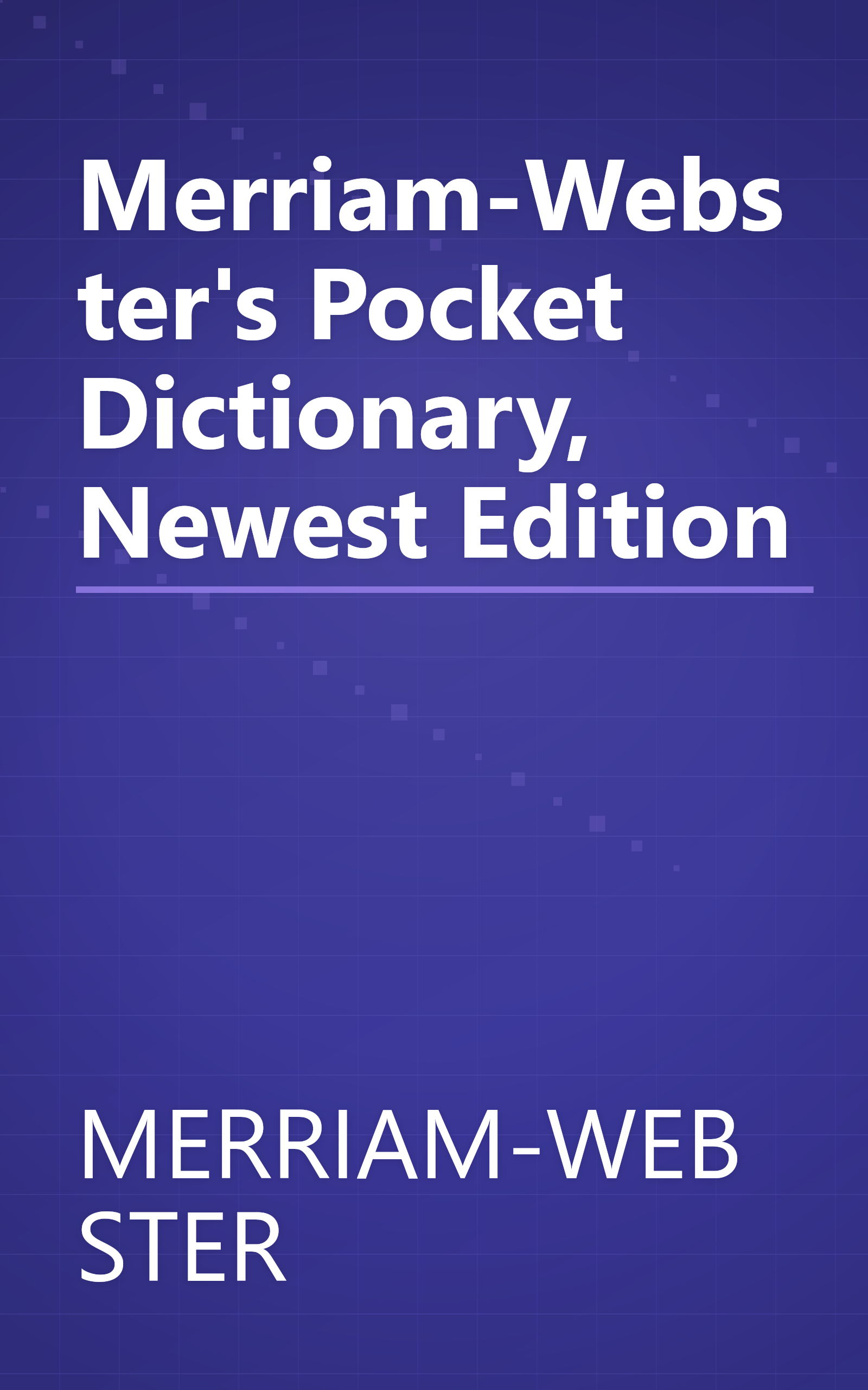 Merriam-Webster's Pocket Dictionary, Newest Edition book cover