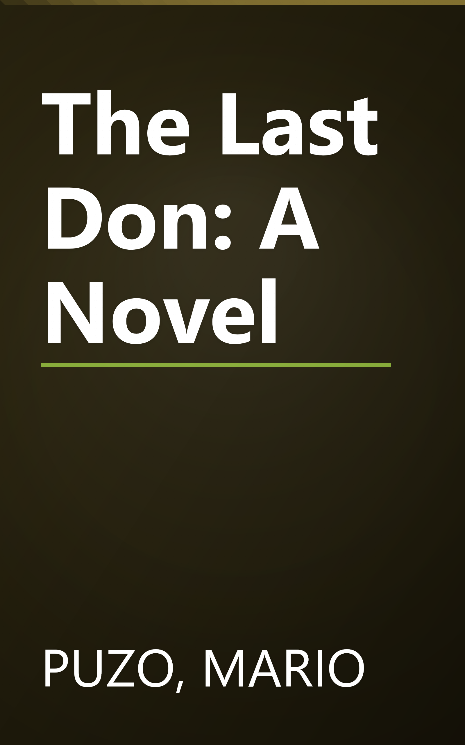 The Last Don: A Novel book cover