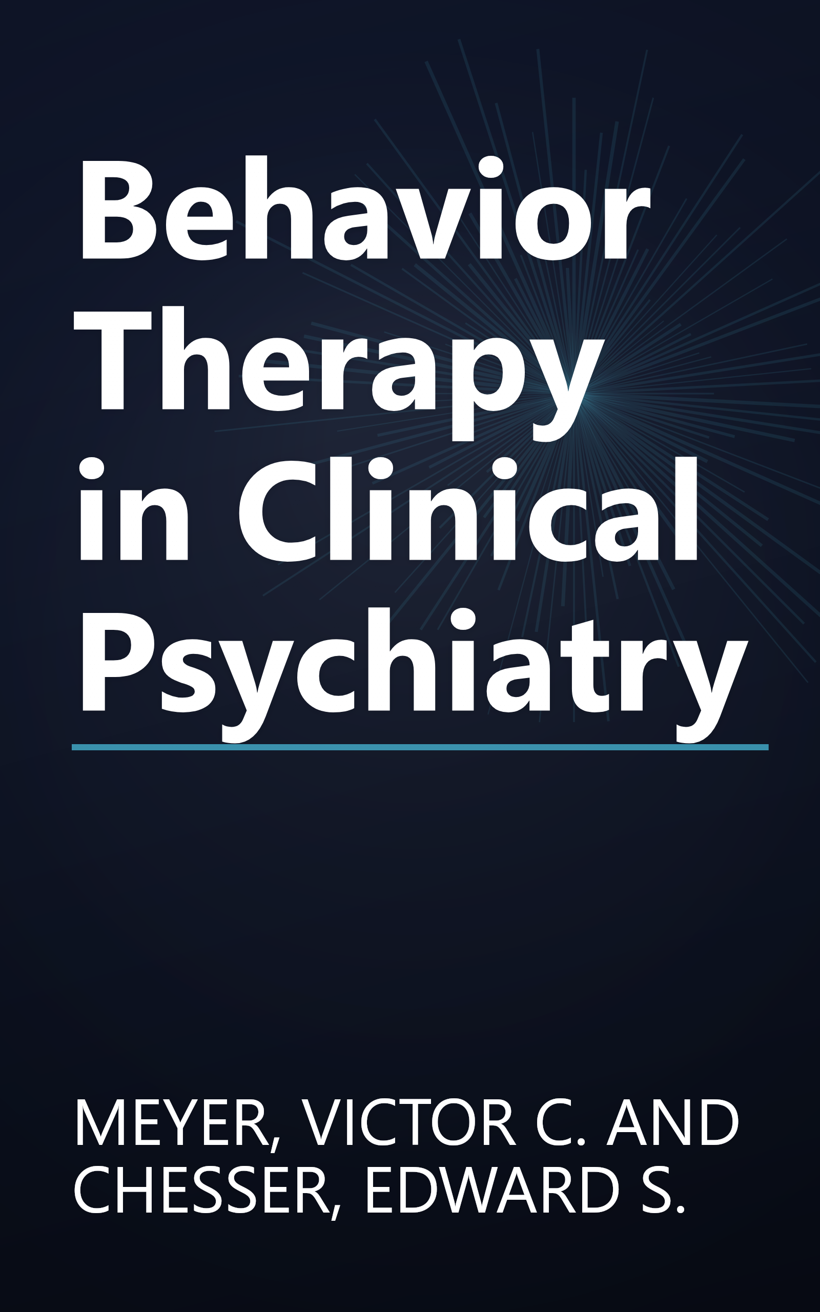Behavior Therapy in Clinical Psychiatry book cover