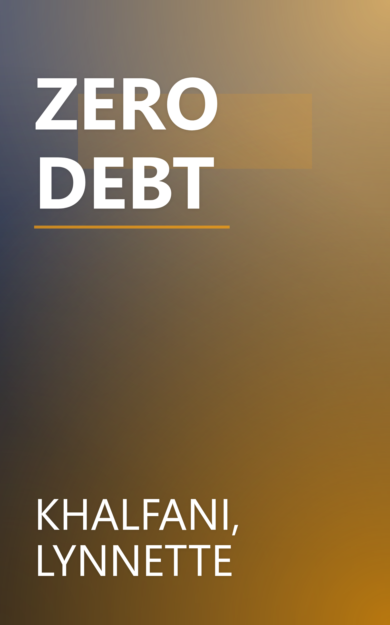ZERO DEBT book cover