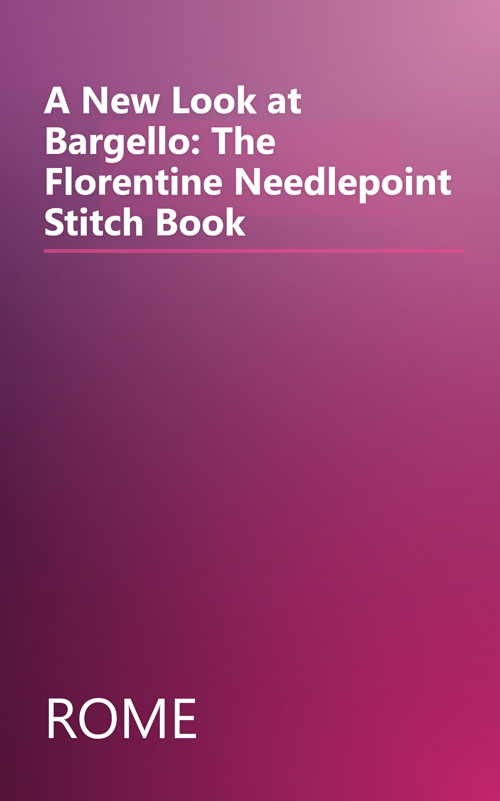 A New Look at Bargello: The Florentine Needlepoint Stitch Book book cover