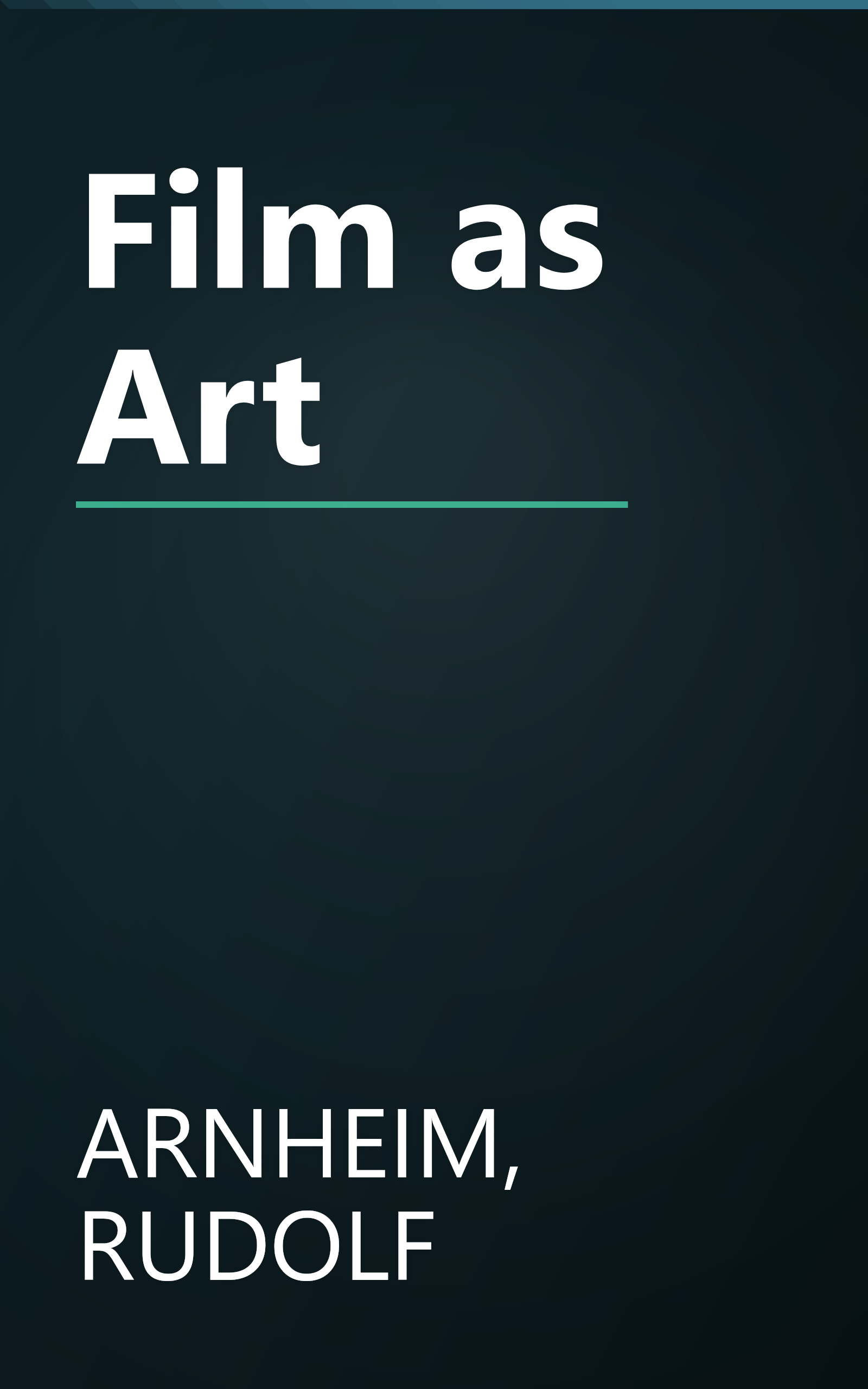 Film as Art book cover