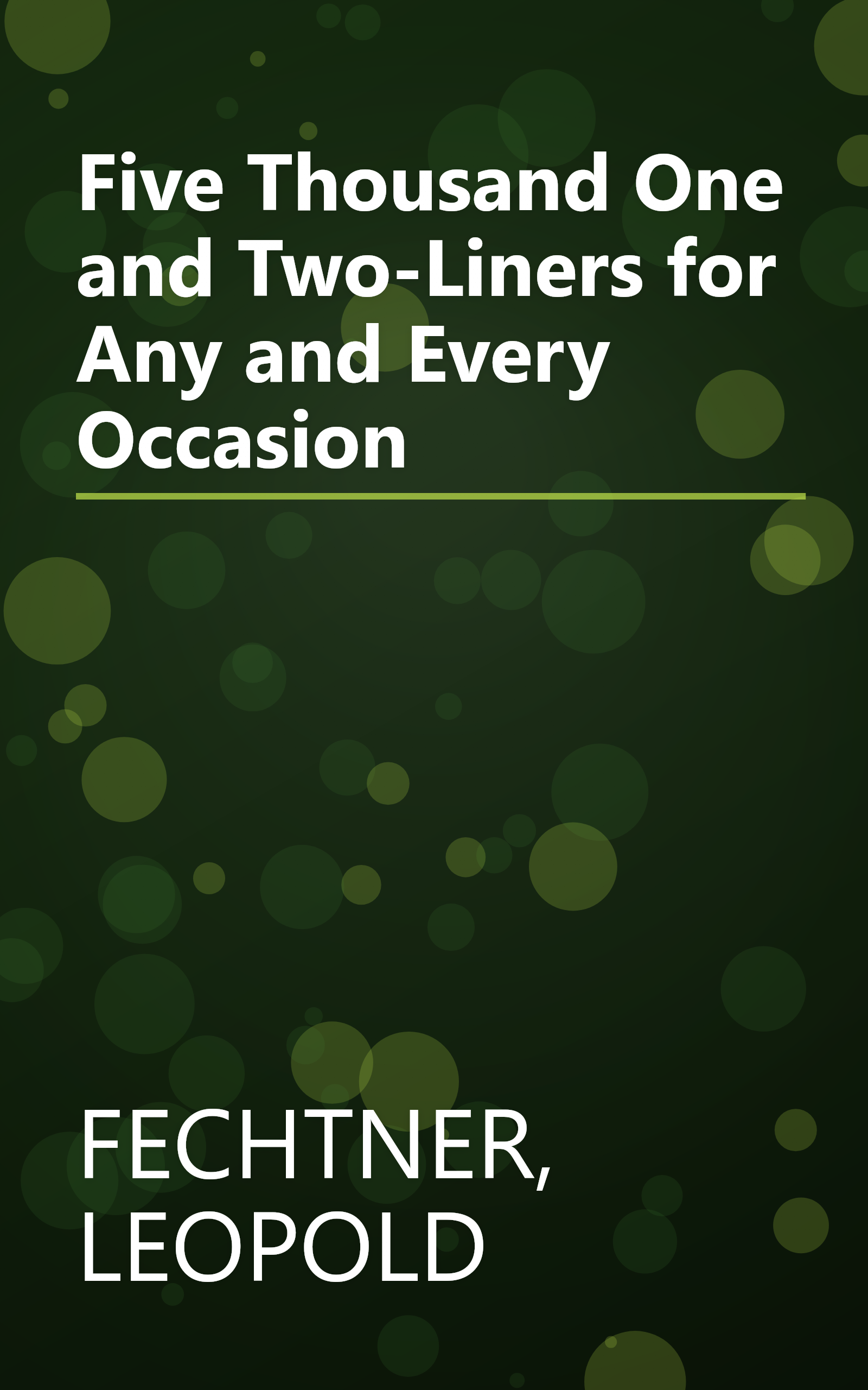 Five Thousand One and Two-Liners for Any and Every Occasion book cover