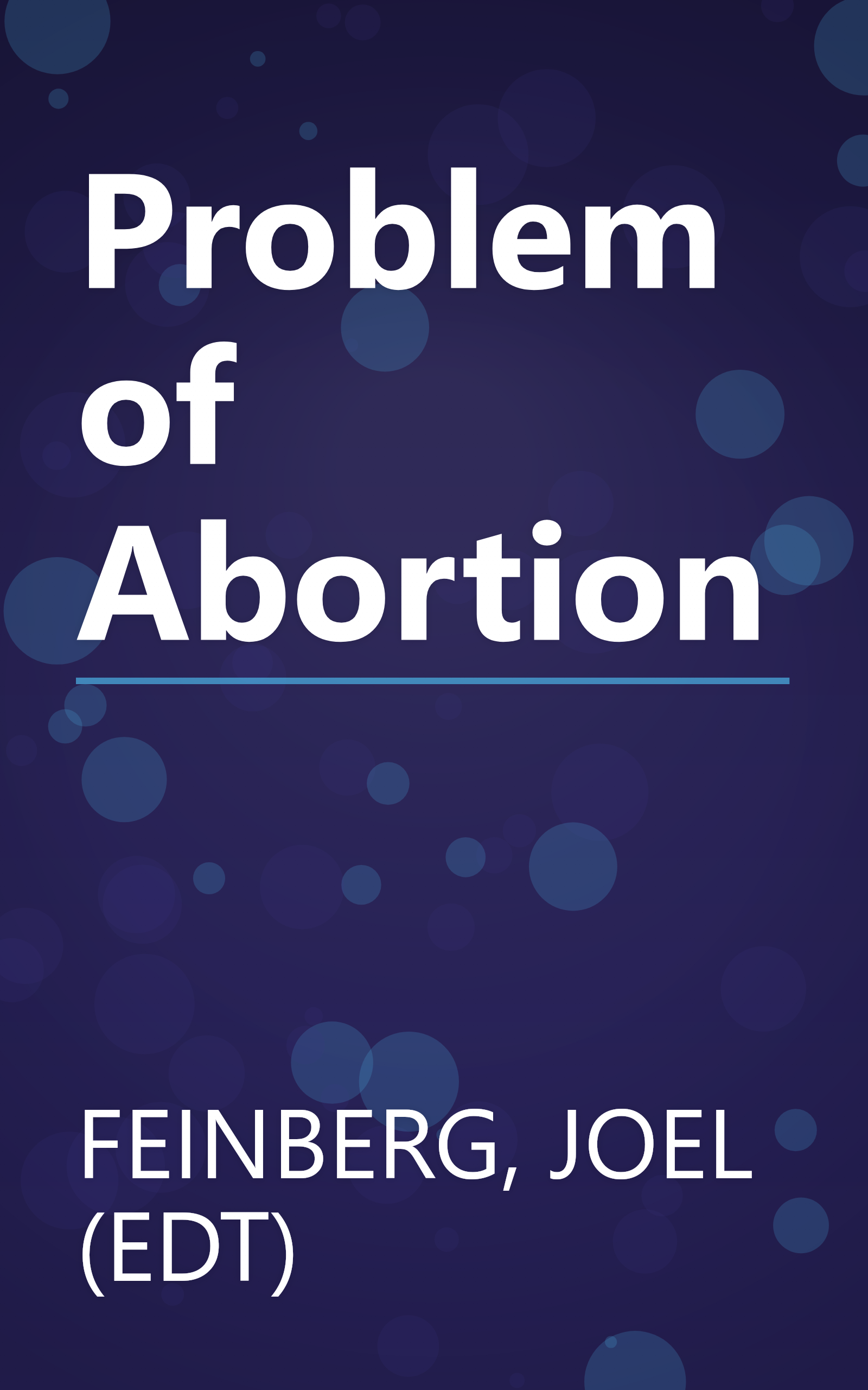 Problem of Abortion book cover