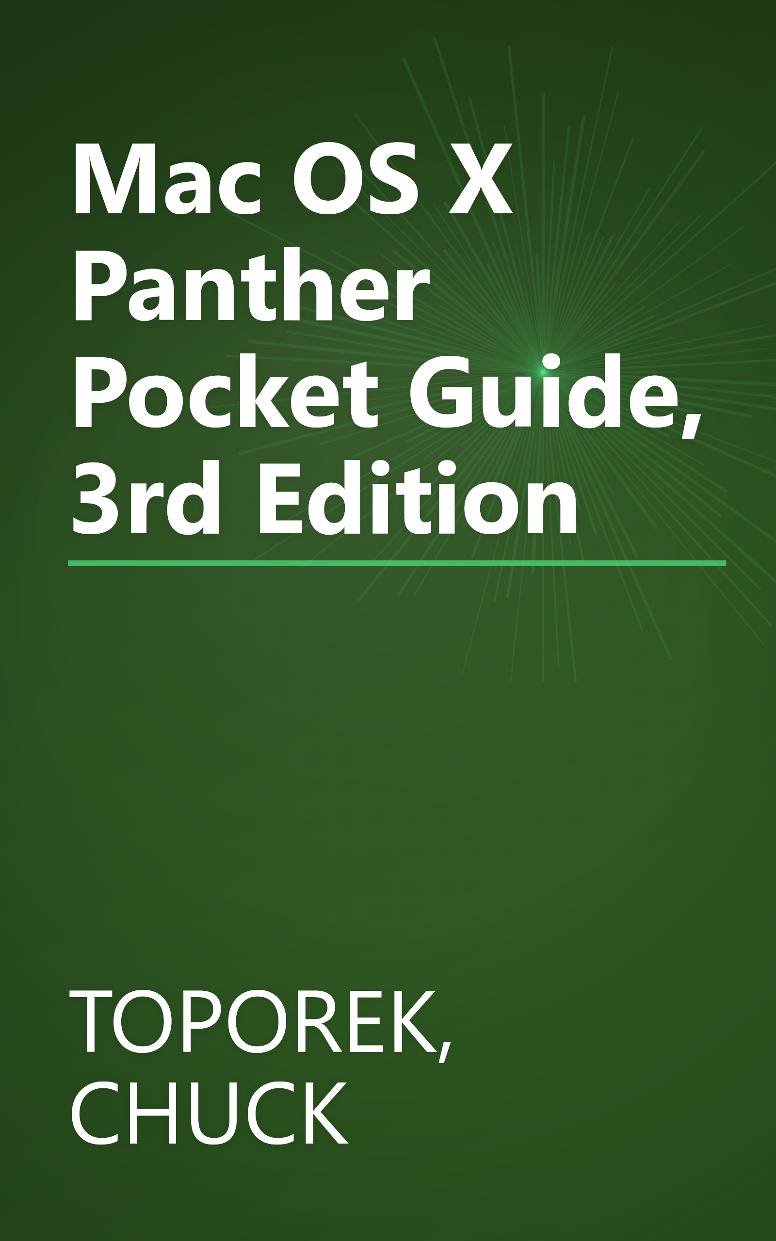 Mac OS X Panther Pocket Guide, 3rd Edition book cover