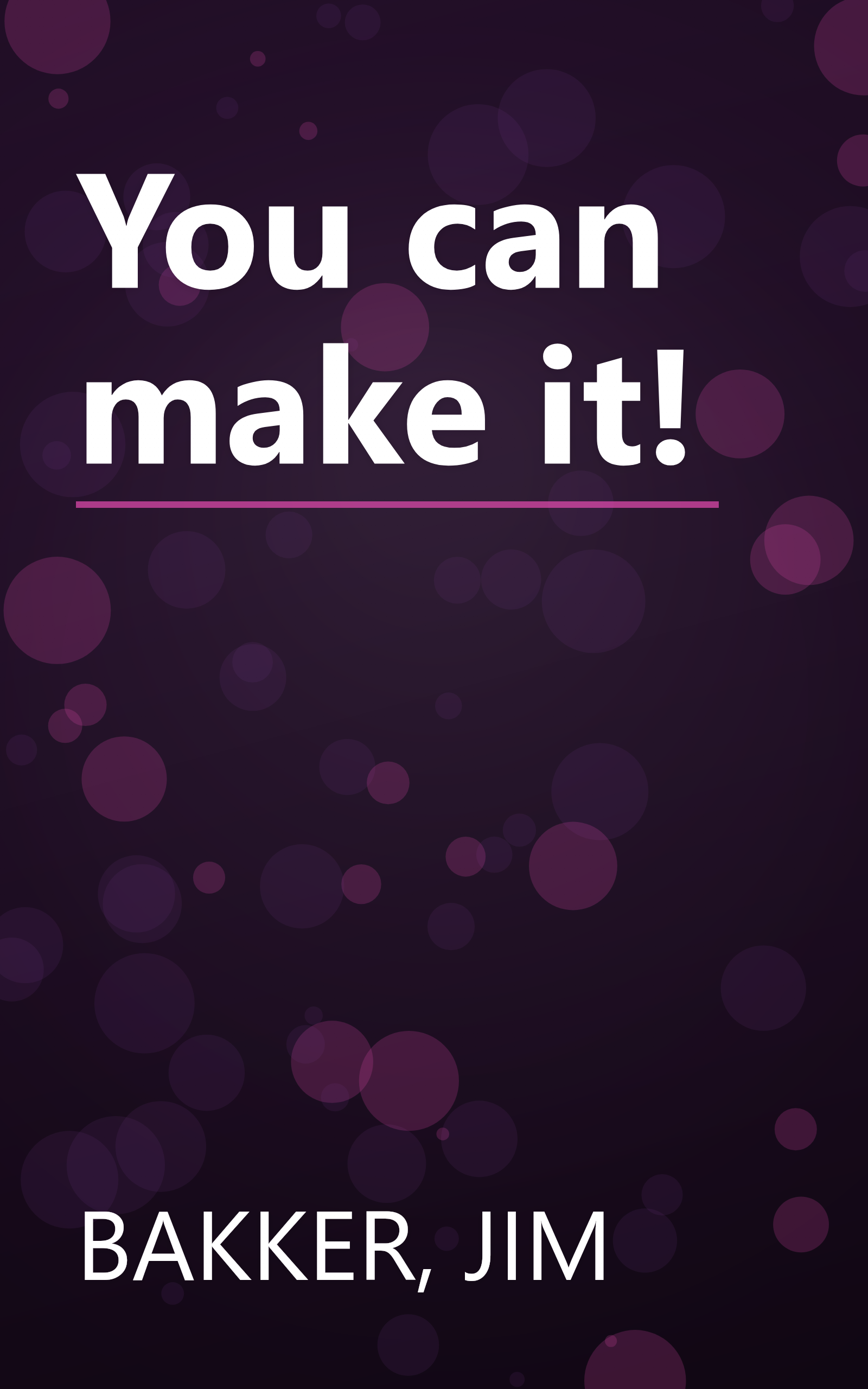 You can make it! book cover