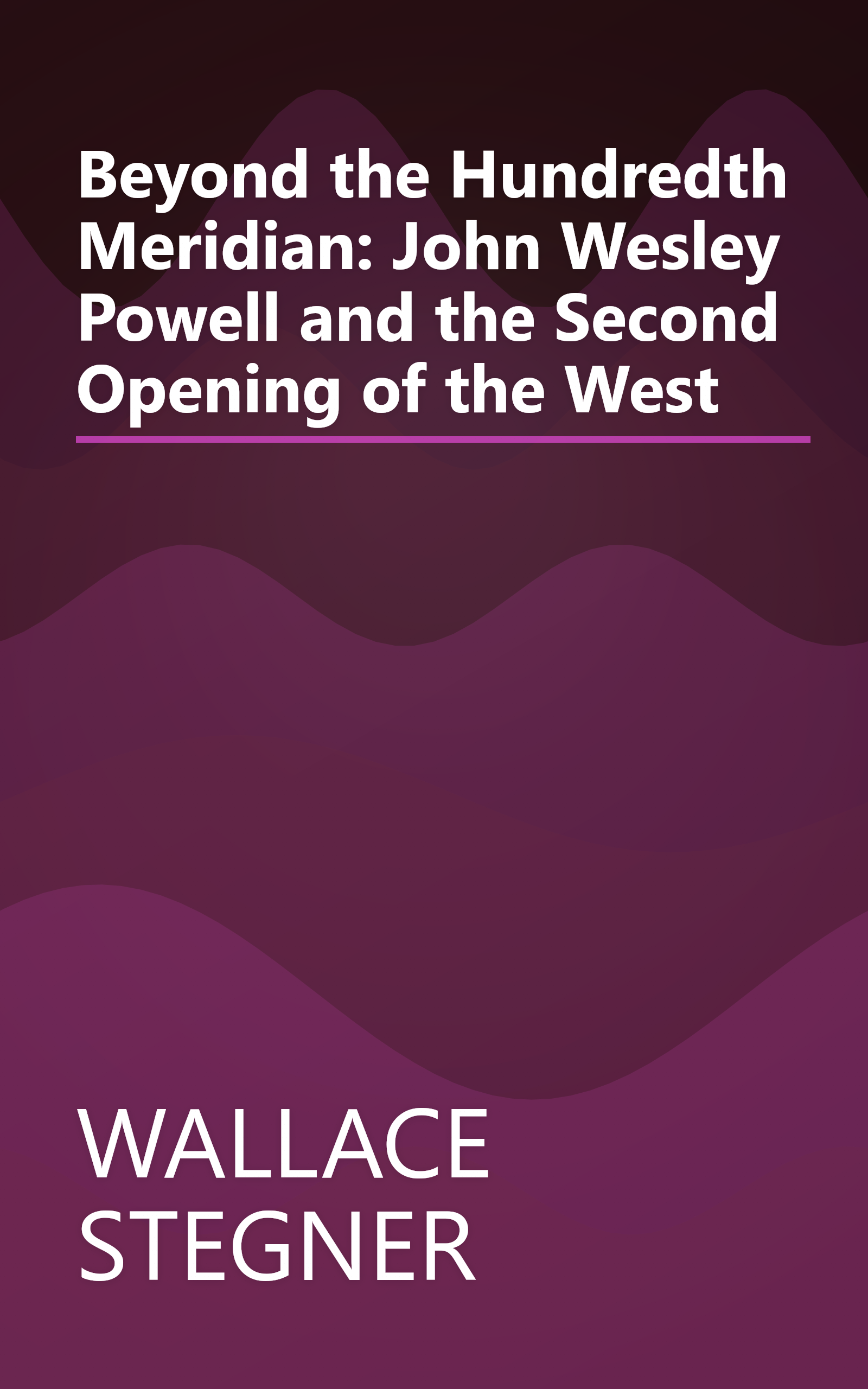 Beyond the Hundredth Meridian: John Wesley Powell and the Second Opening of the West book cover