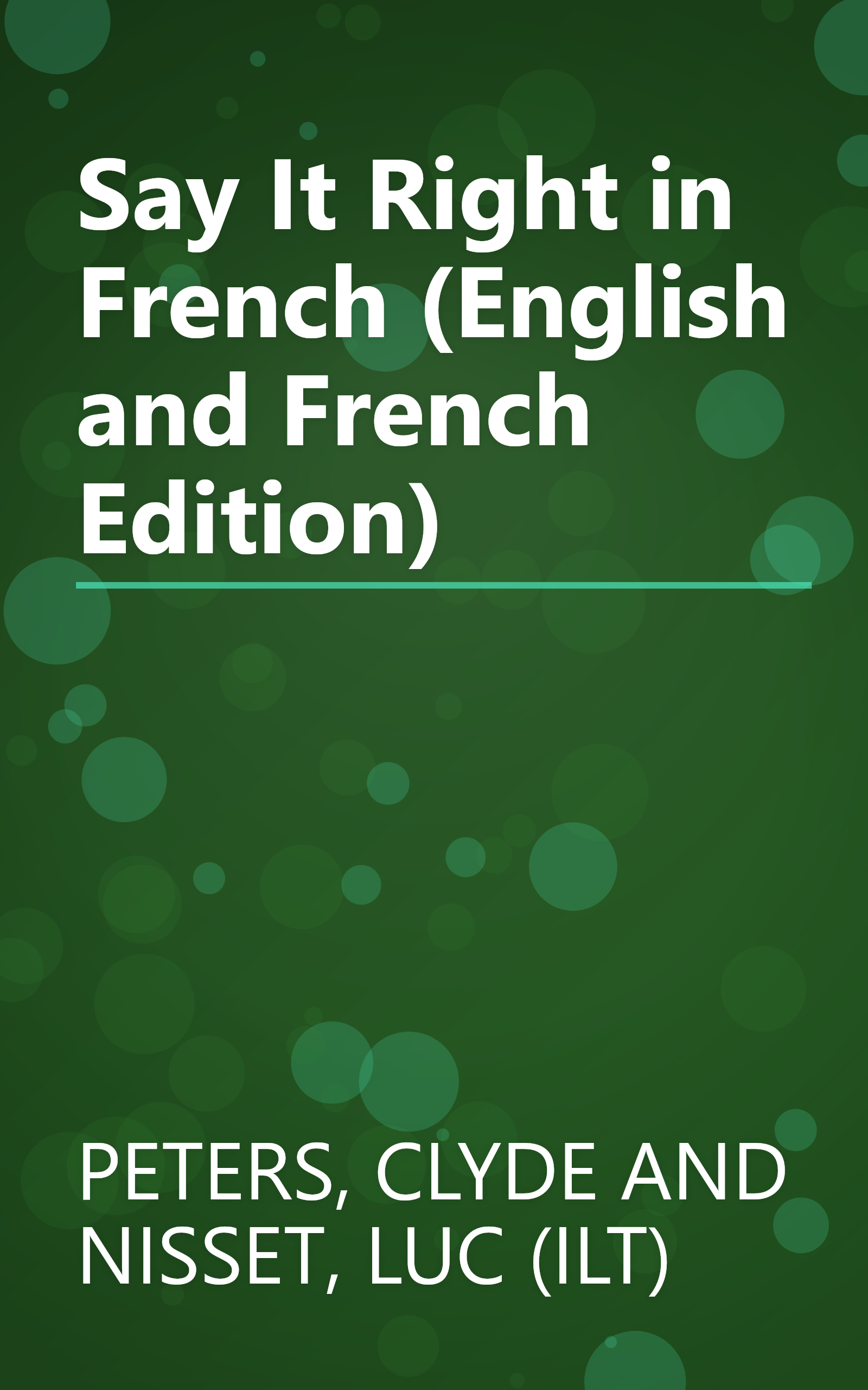 Say It Right in French (English and French Edition) book cover