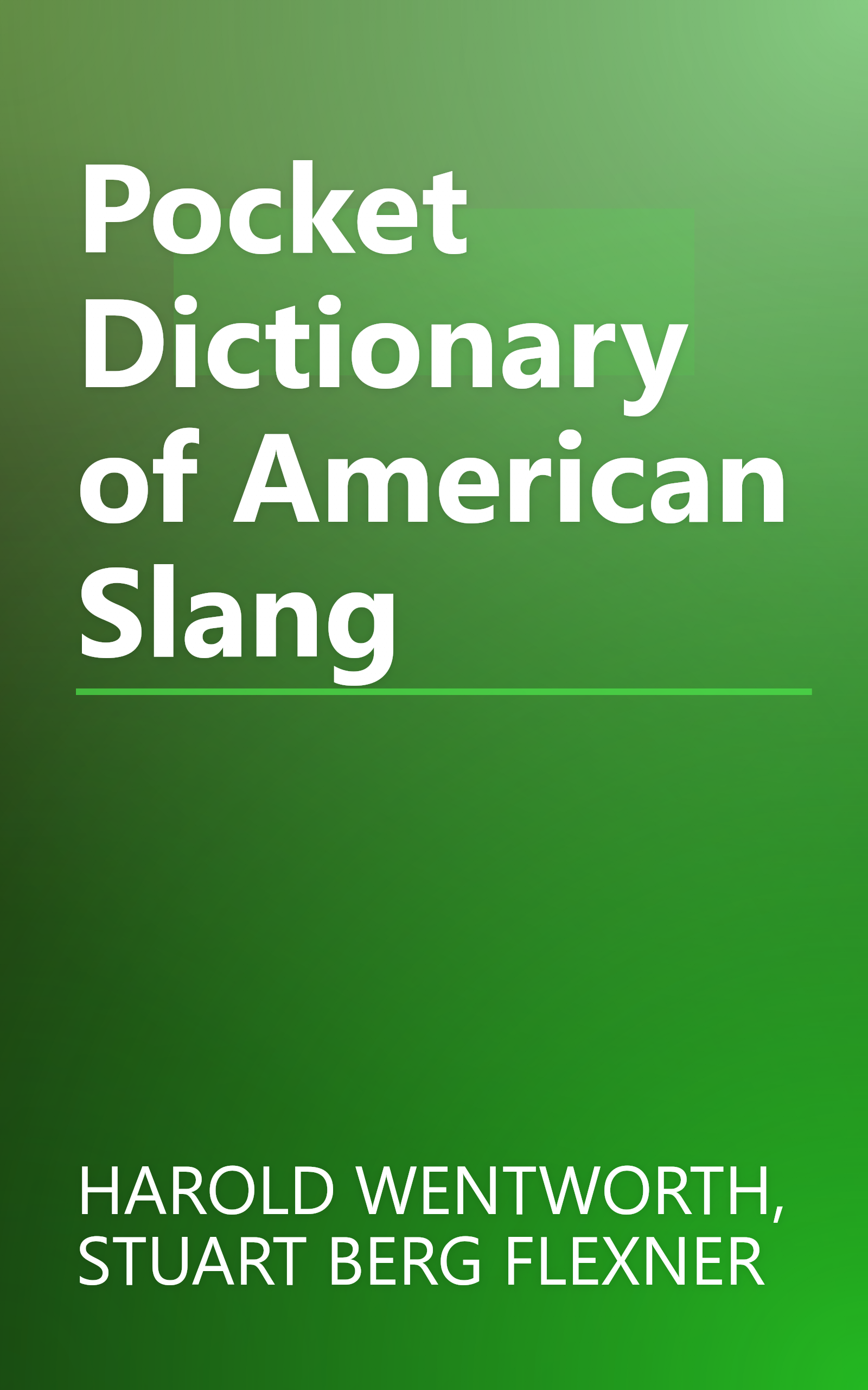 Pocket Dictionary of American Slang book cover