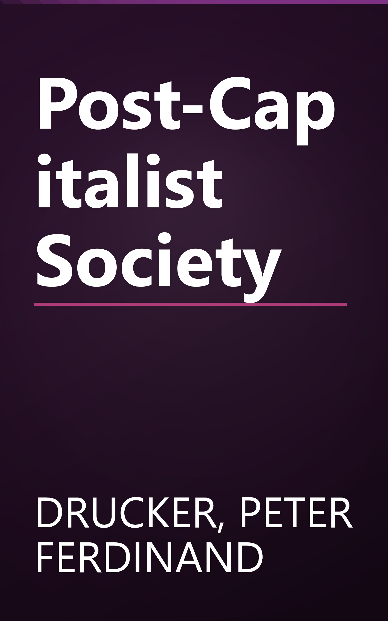 Post-Capitalist Society book cover