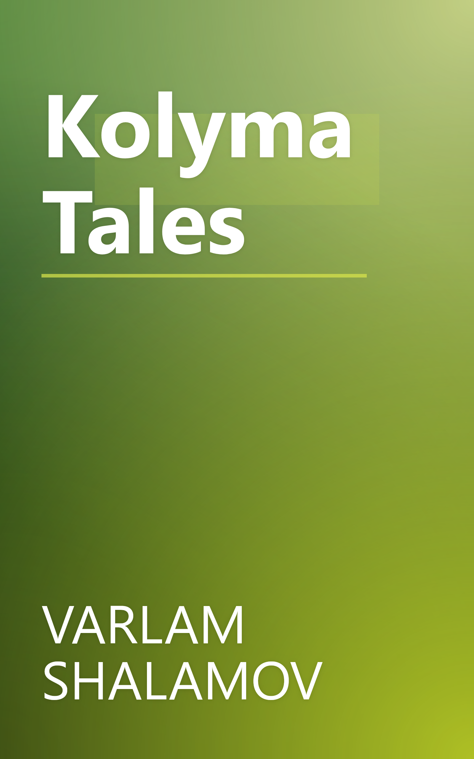 Kolyma Tales book cover