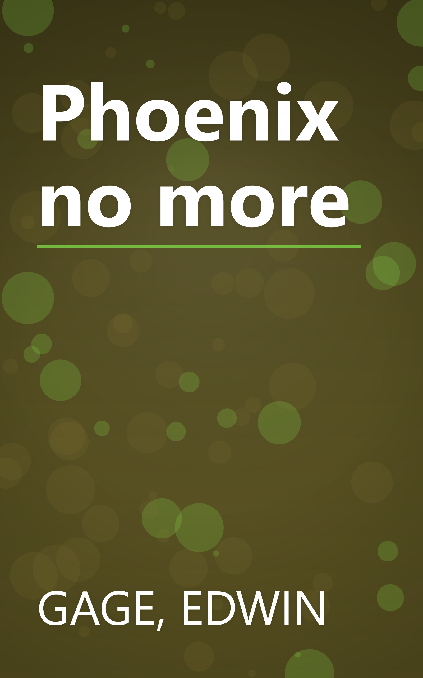 Phoenix no more book cover