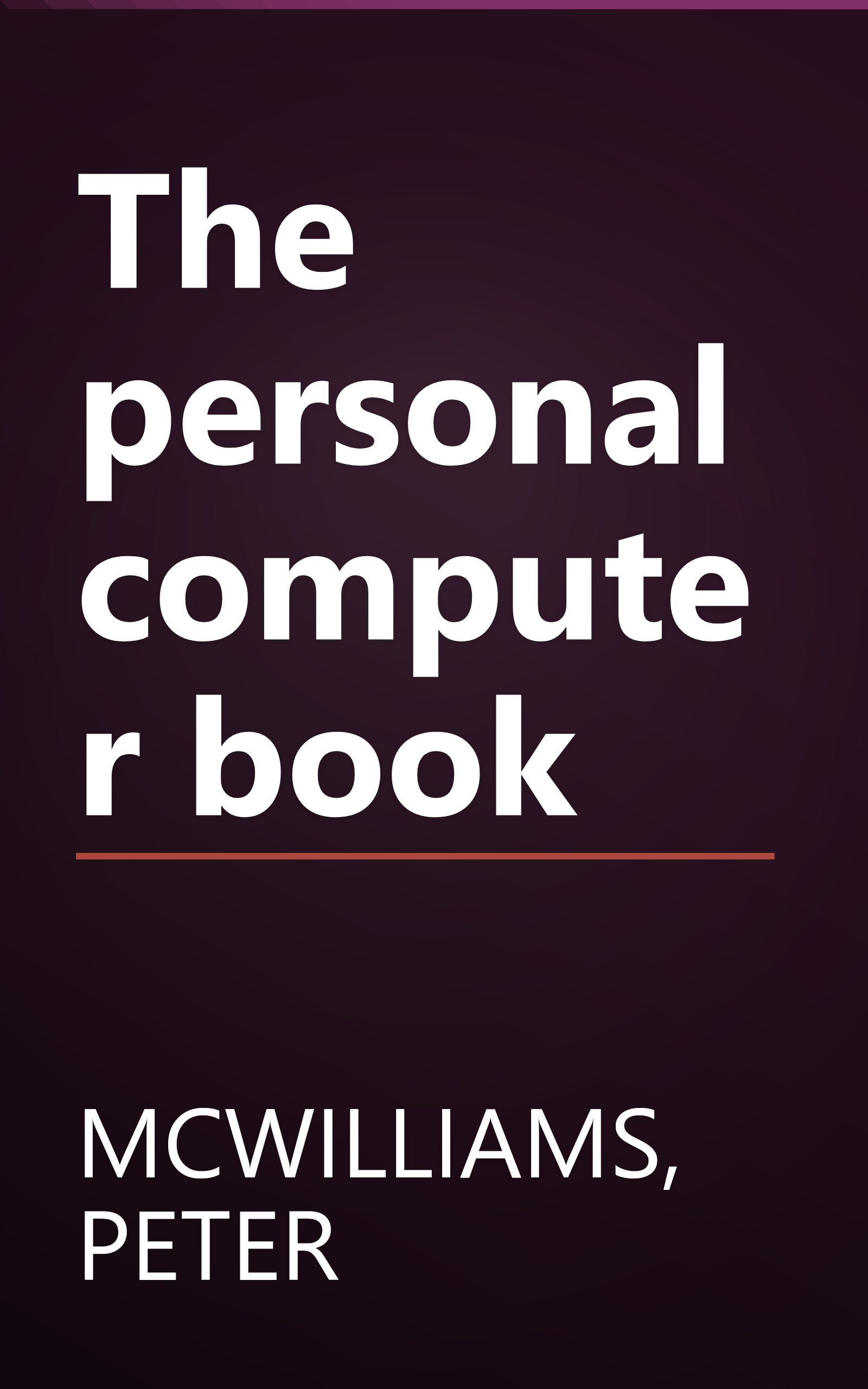 The personal computer book book cover