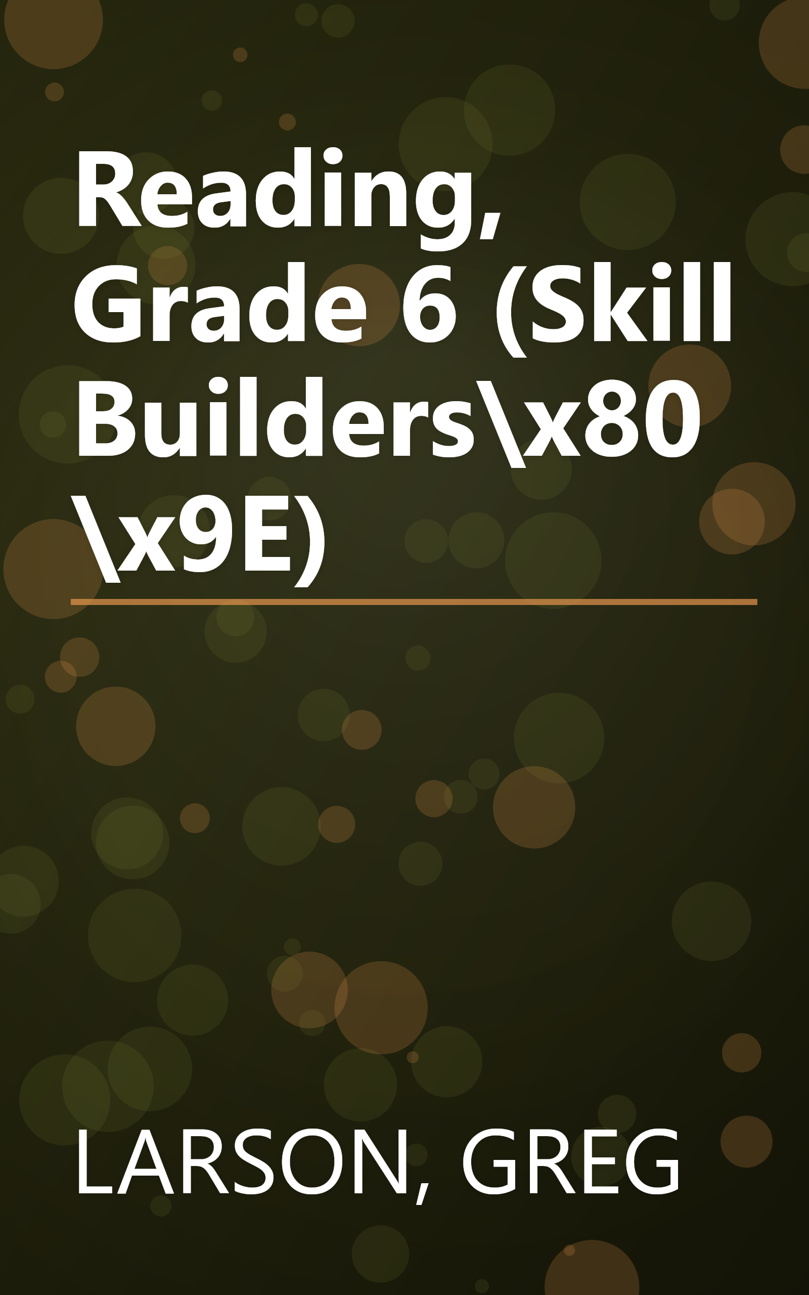 Reading, Grade 6 (Skill Builders\x80\x9E) book cover