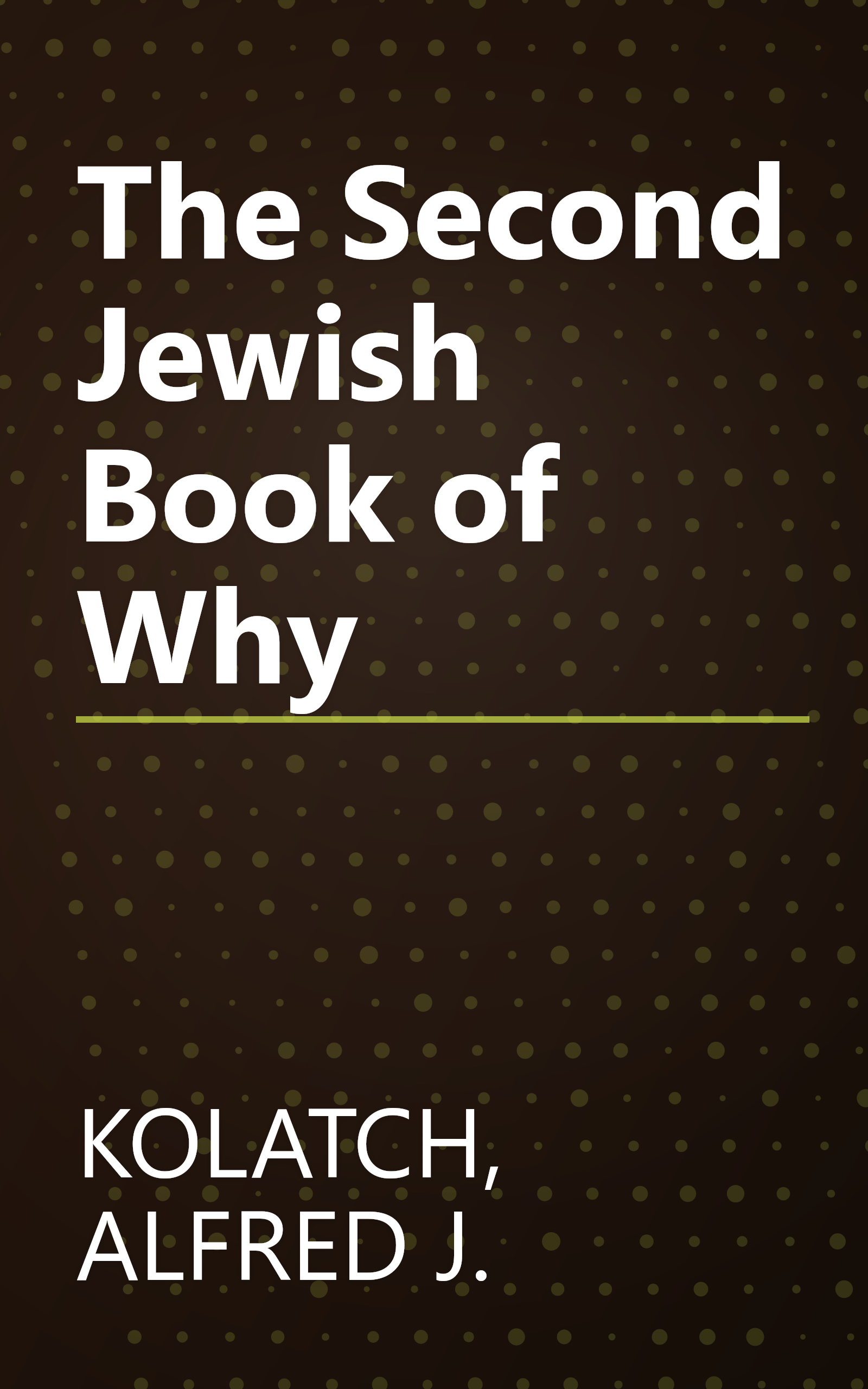 The Second Jewish Book of Why book cover