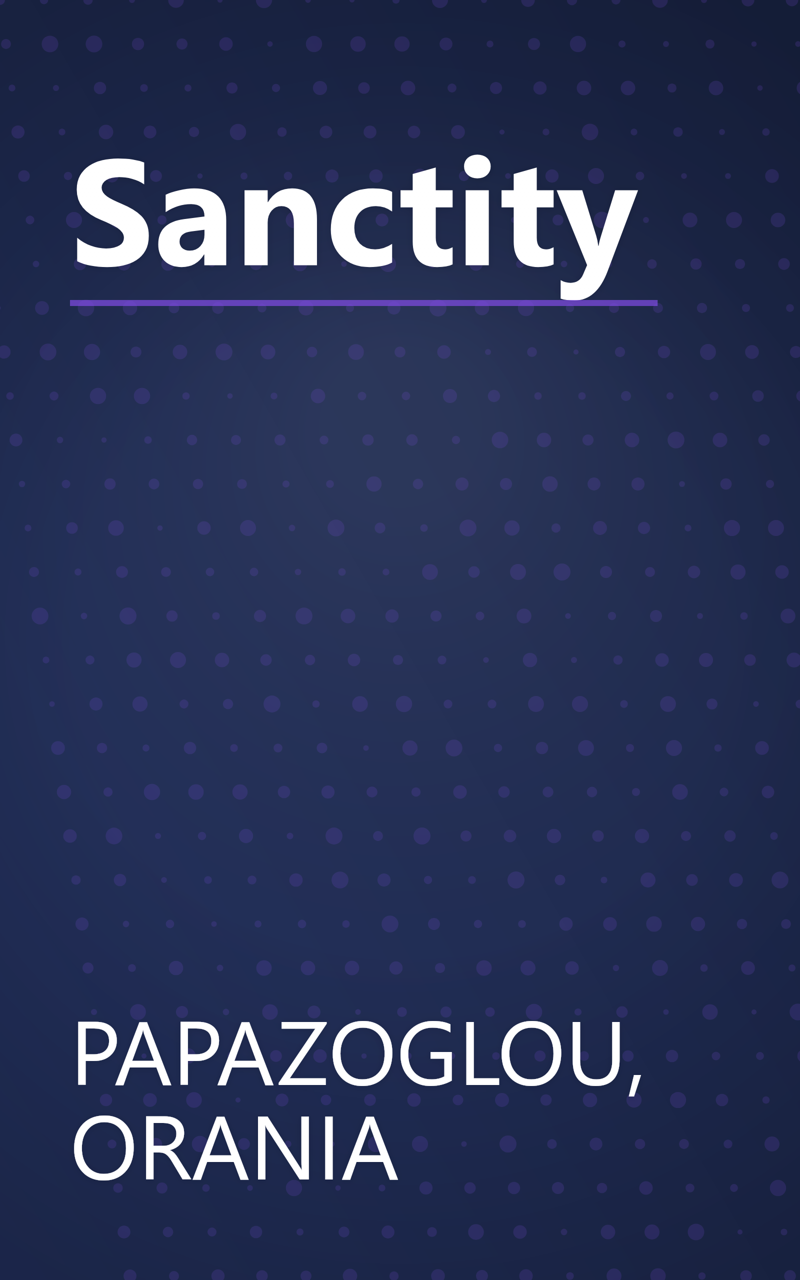 Sanctity book cover