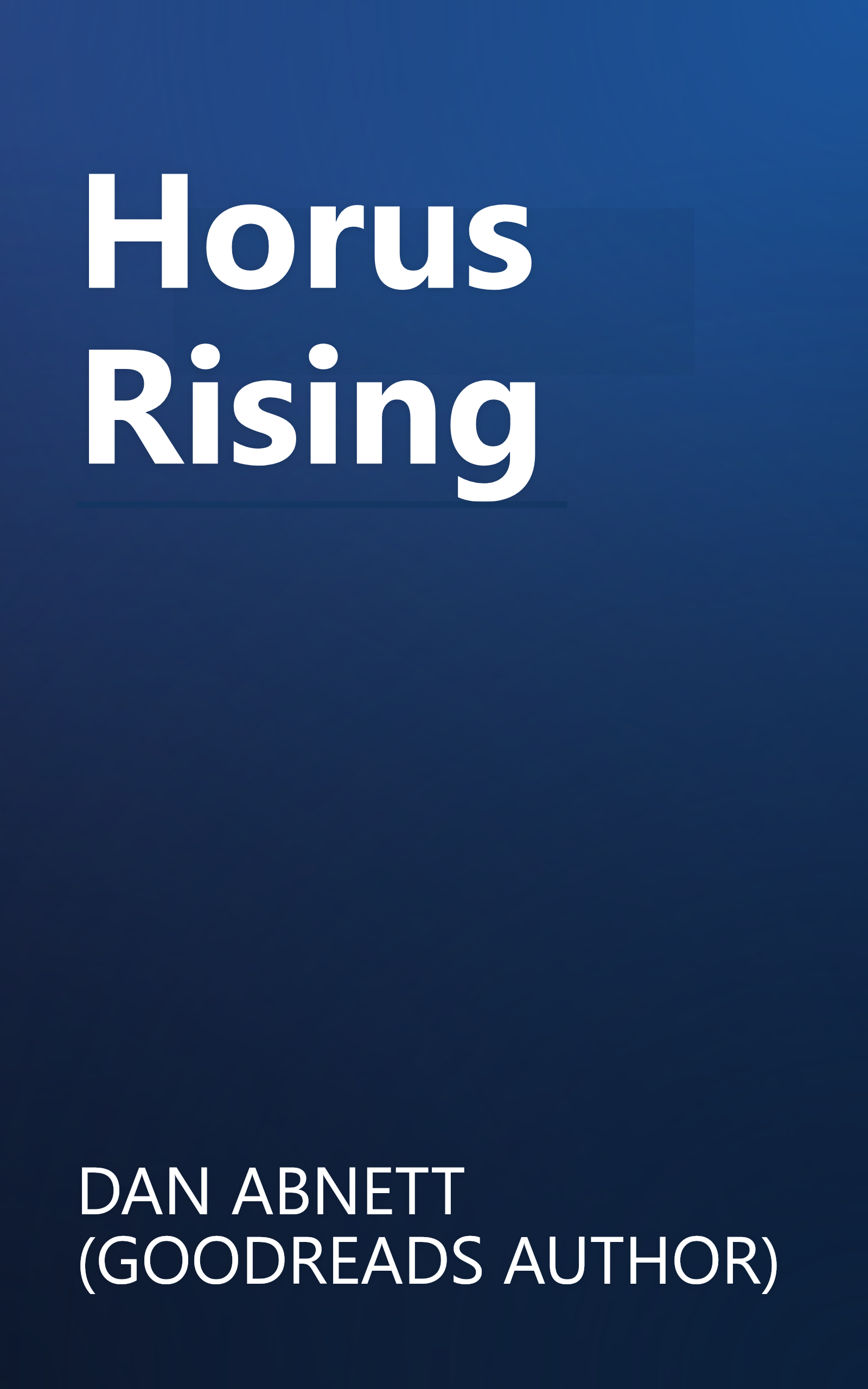 Horus Rising book cover