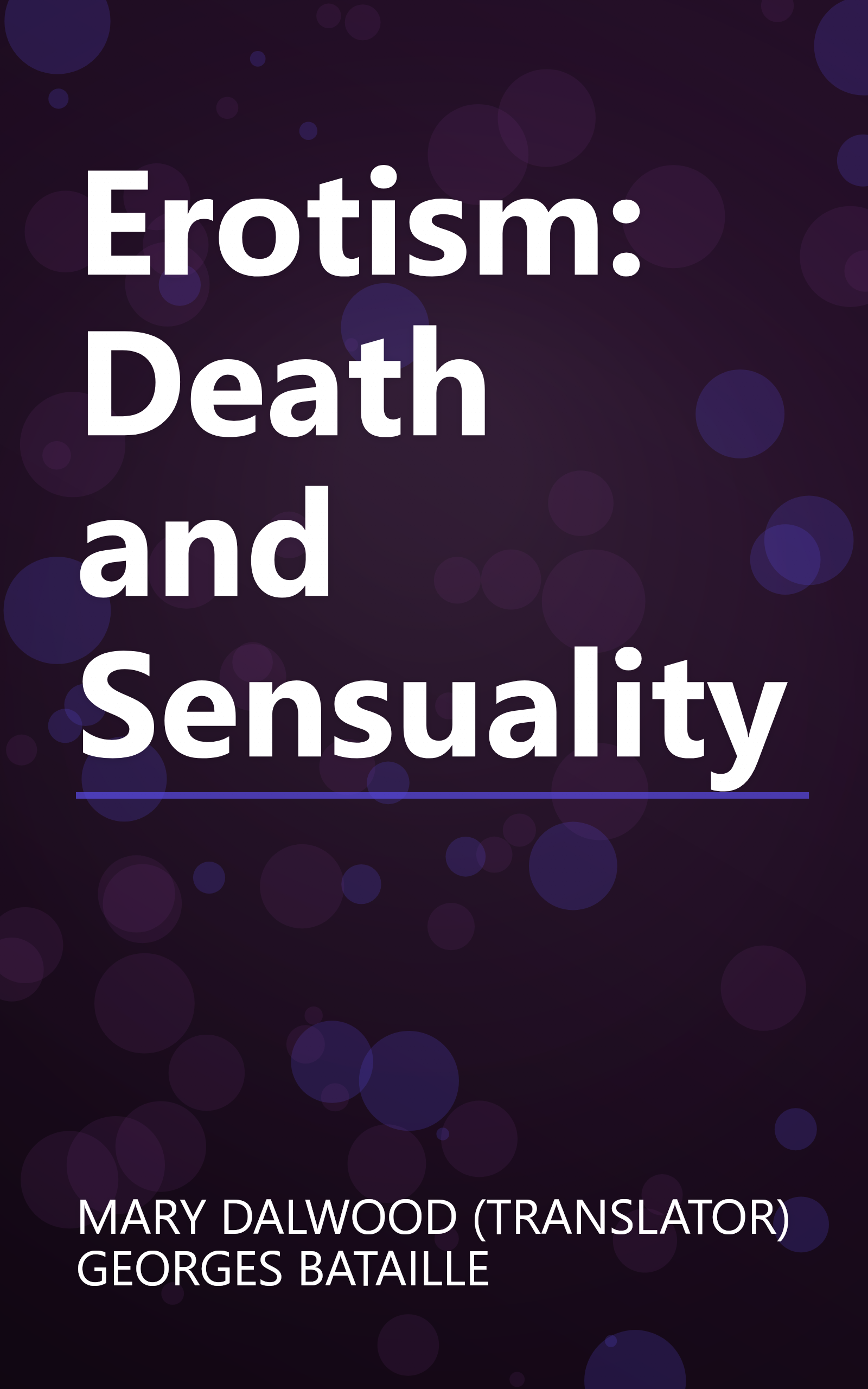 Erotism: Death and Sensuality book cover