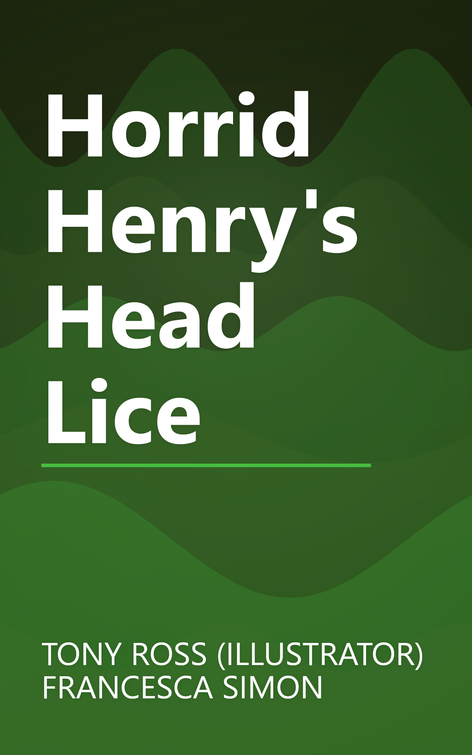 Horrid Henry's Head Lice book cover