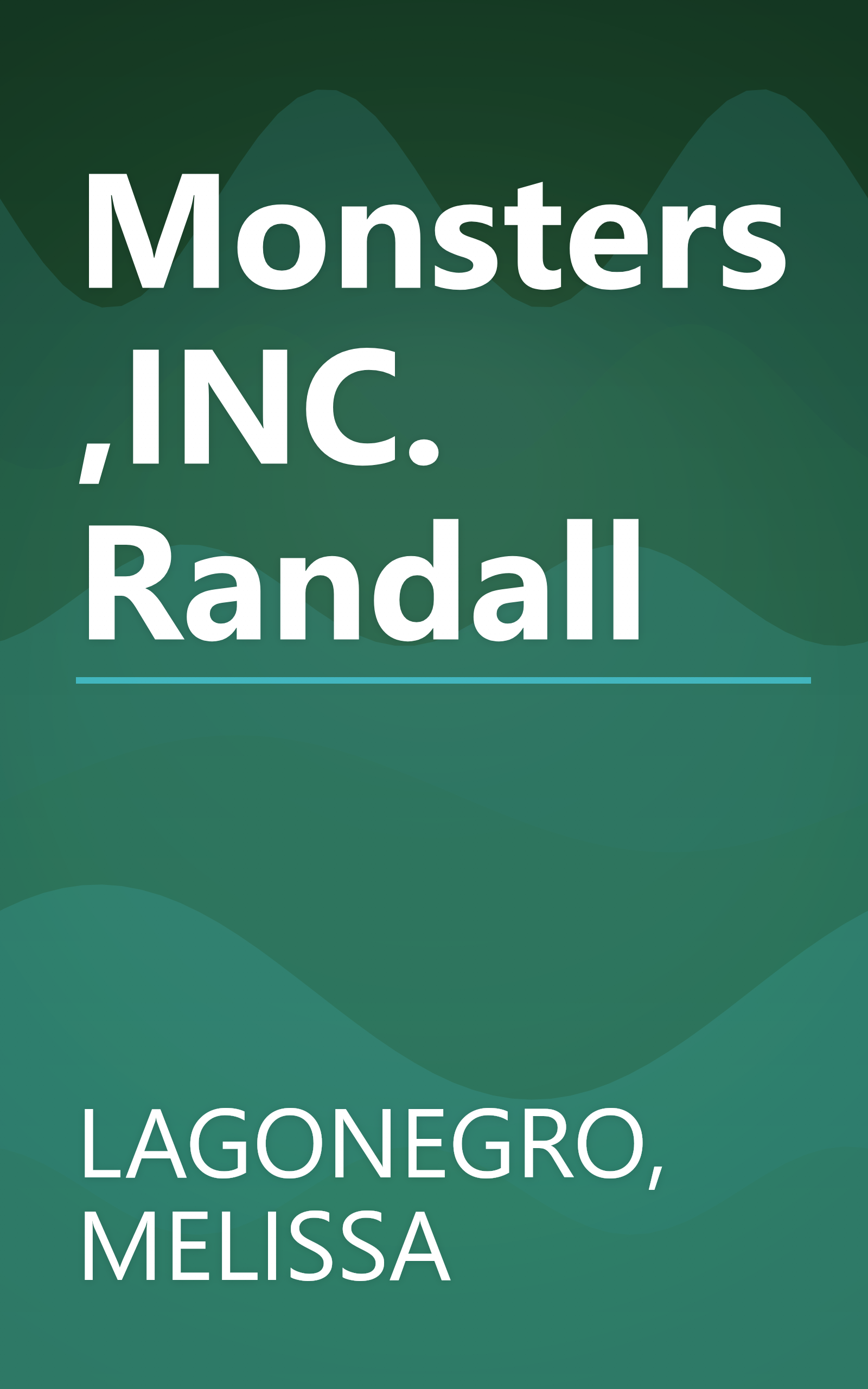 Monsters ,INC. Randall book cover