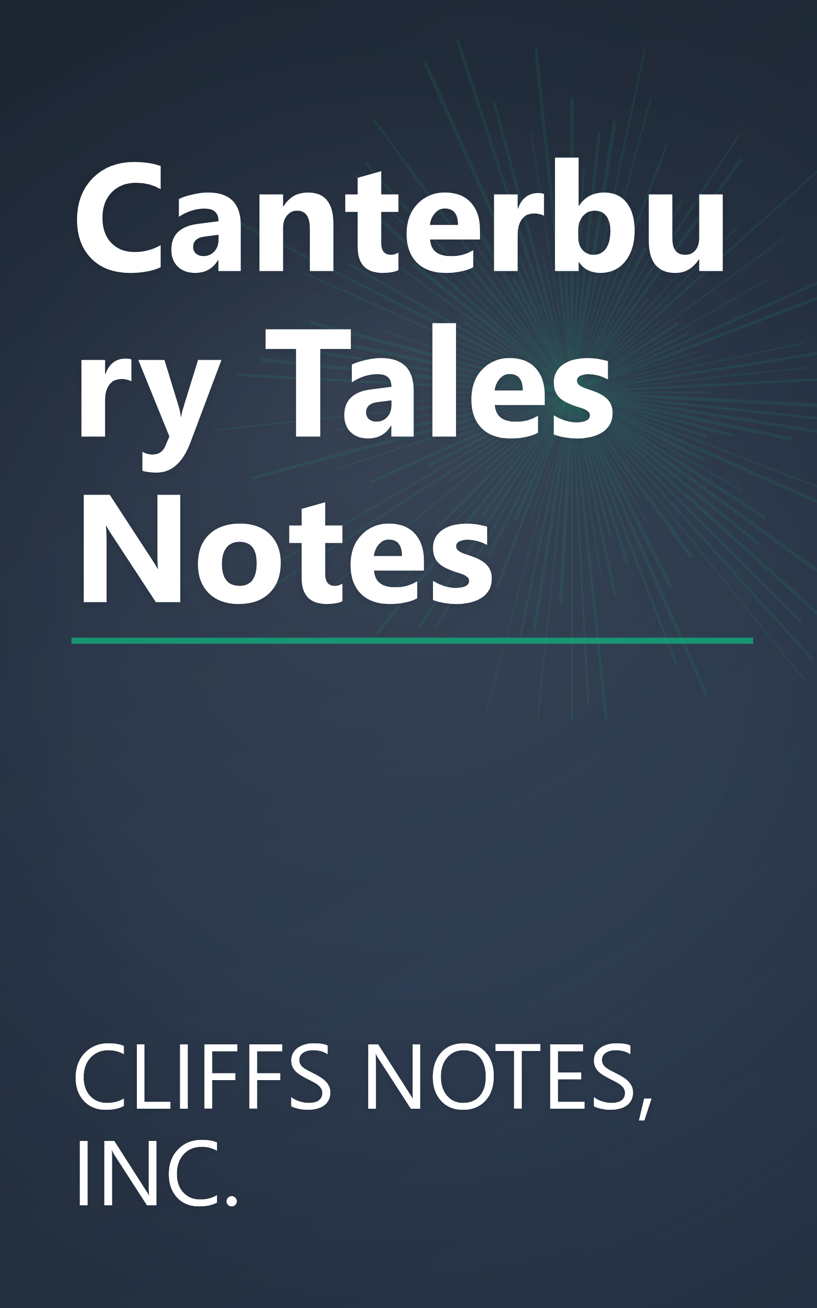 Canterbury Tales Notes book cover