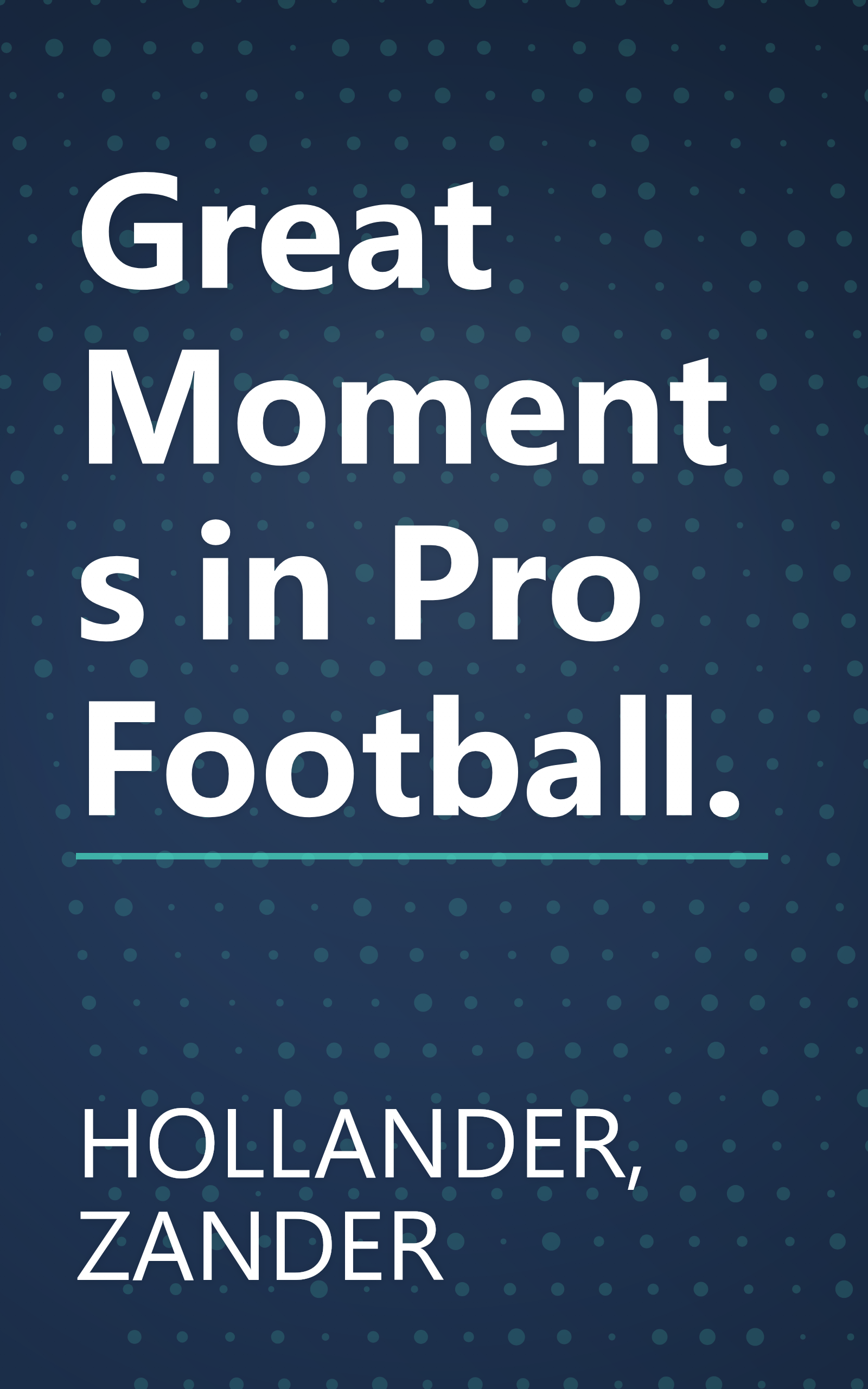 Great Moments in Pro Football. book cover