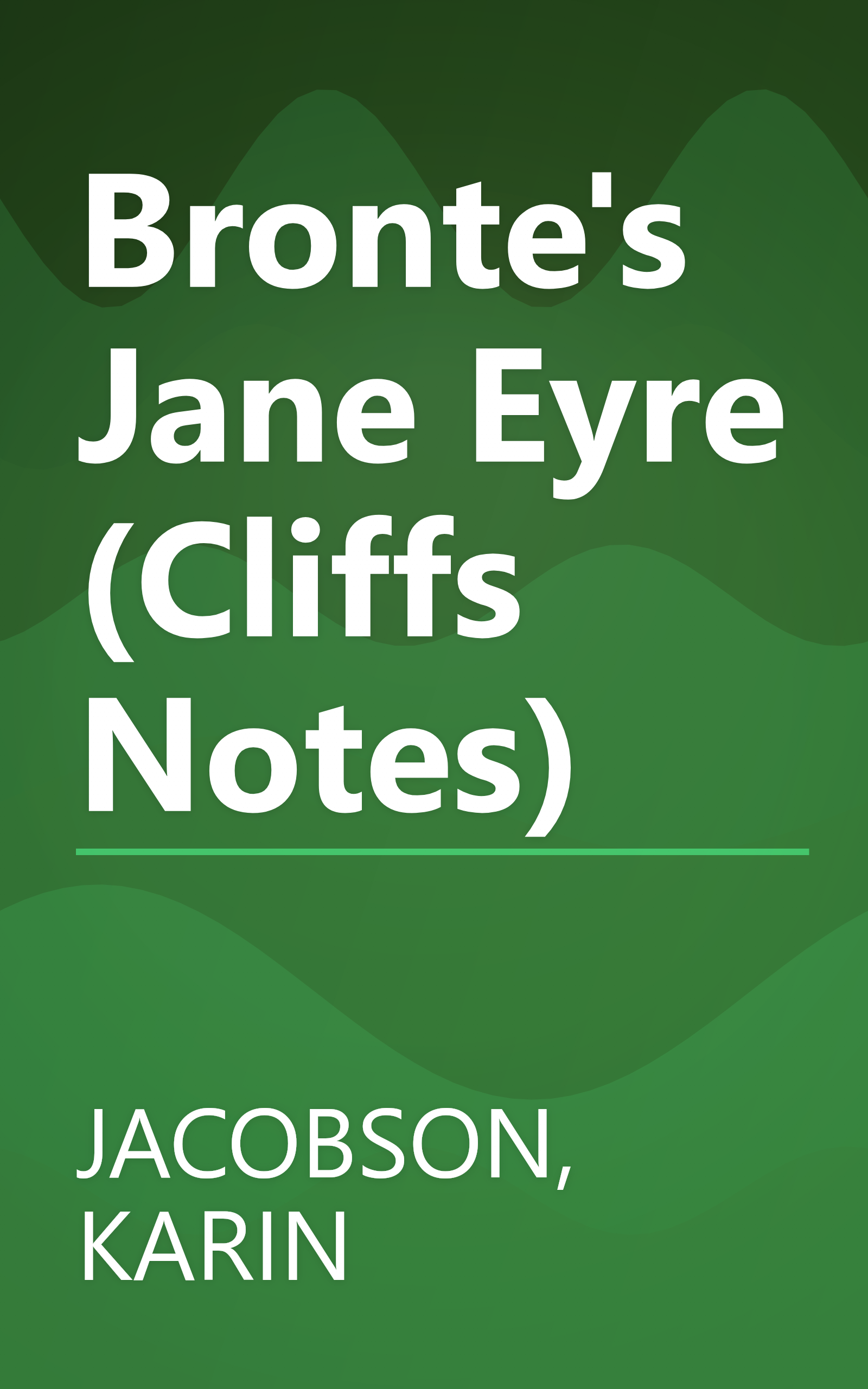 Bronte's Jane Eyre (Cliffs Notes) book cover