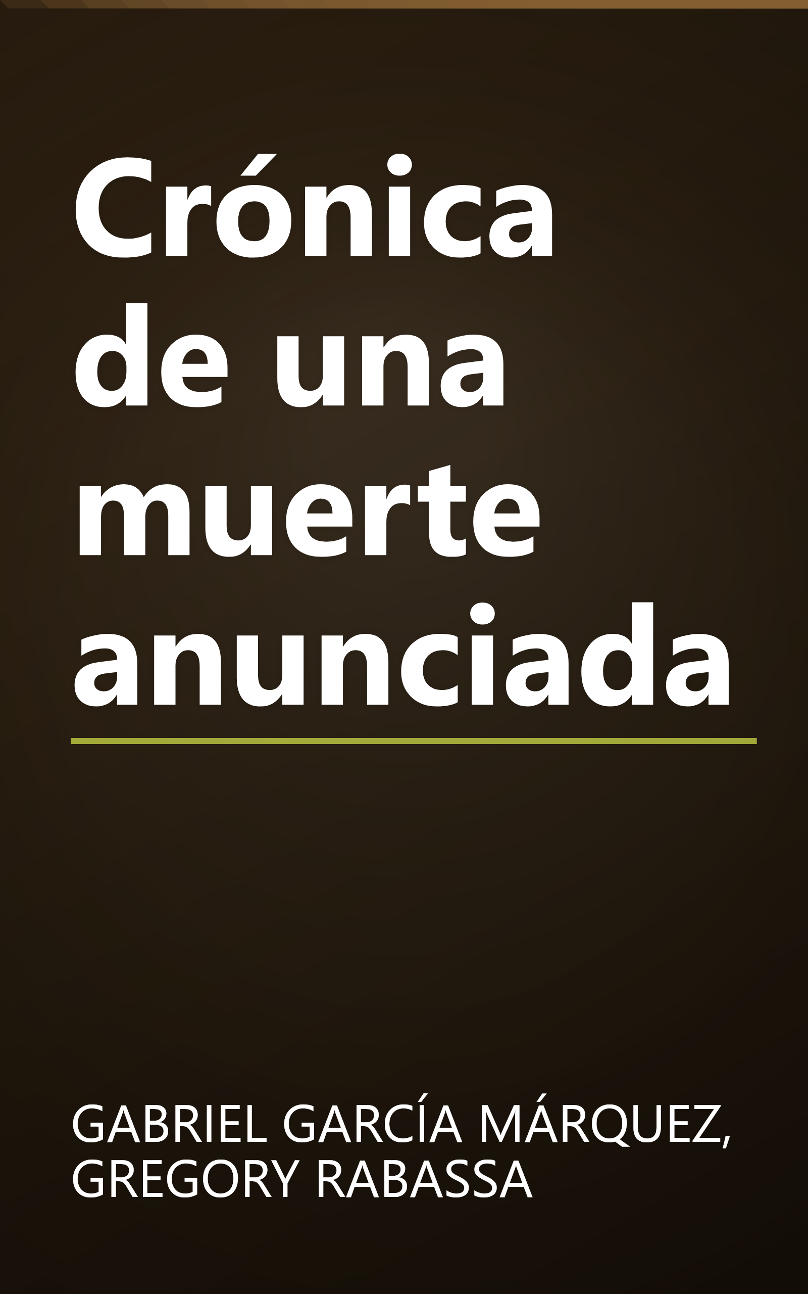 Crónica de una muerte anunciada book cover