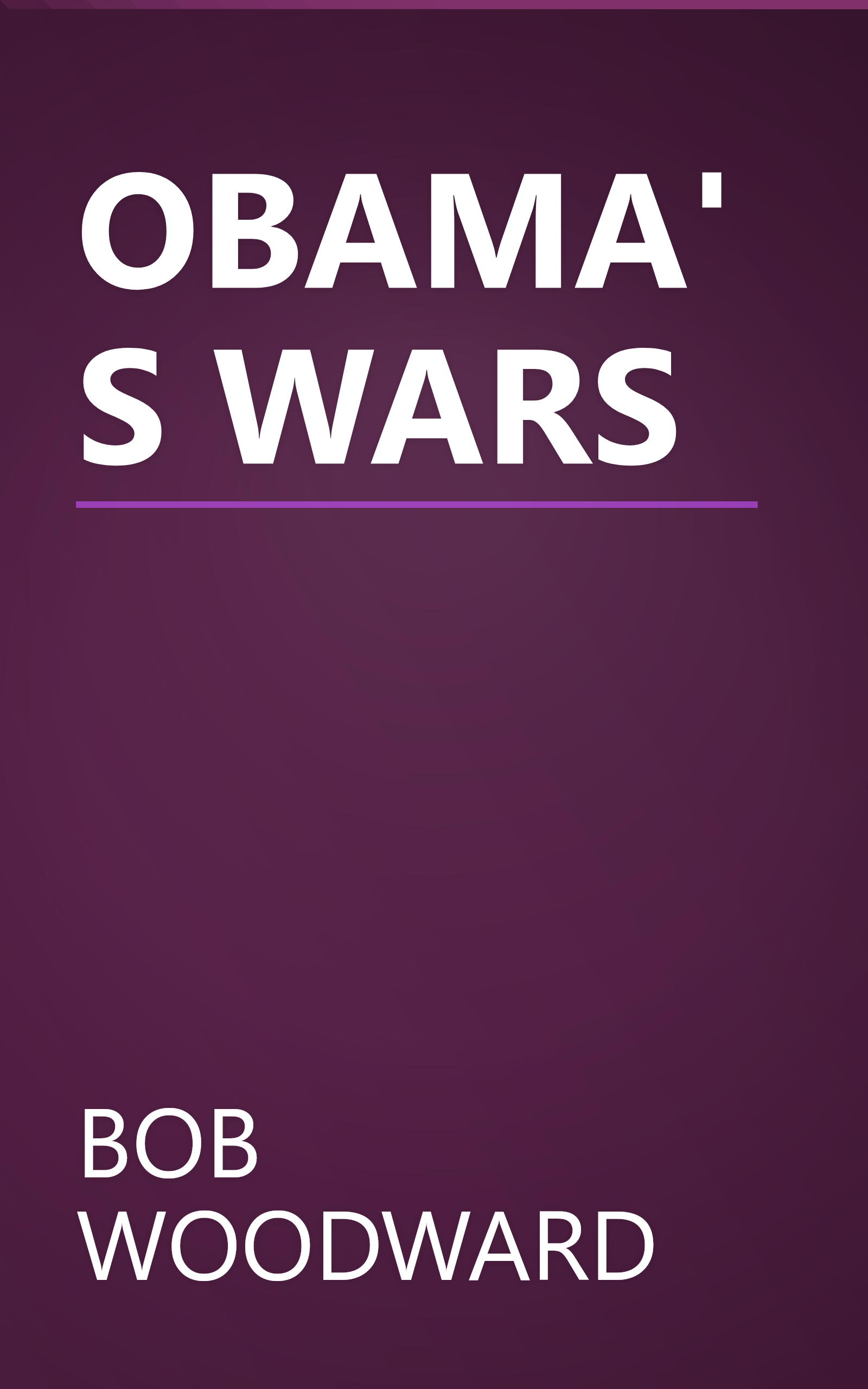 OBAMA'S WARS book cover