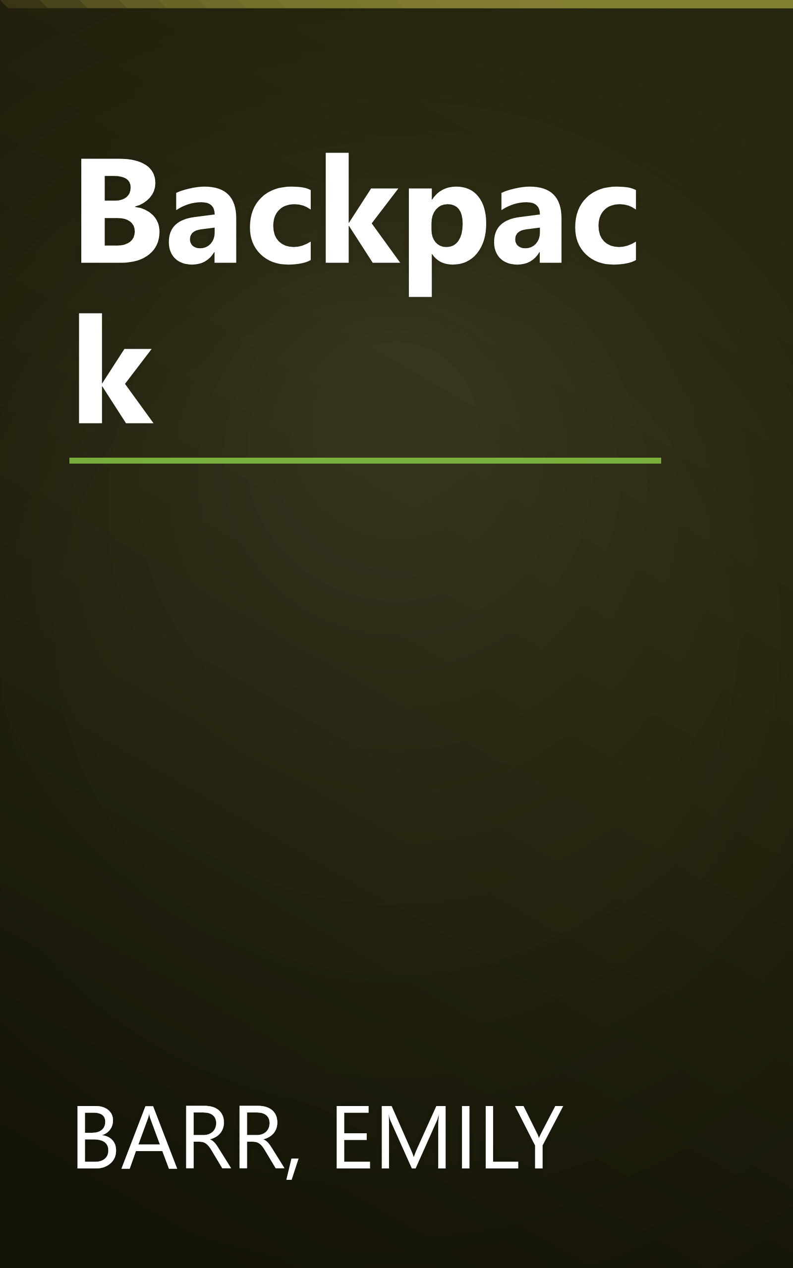 Backpack book cover