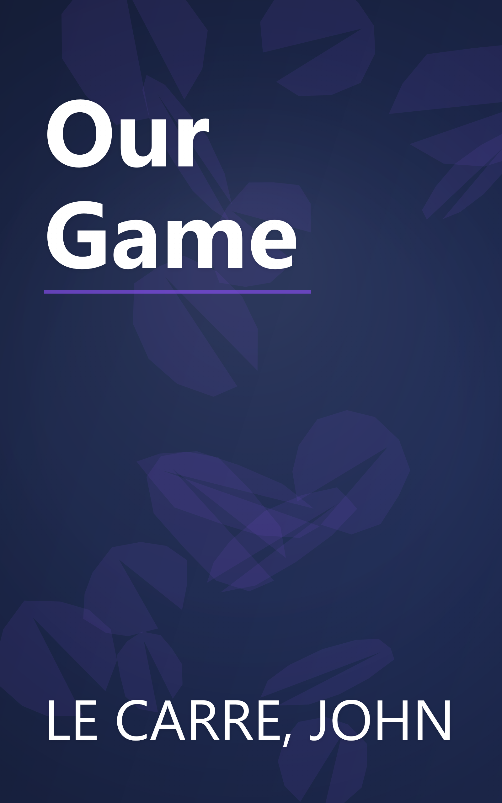 Our Game book cover