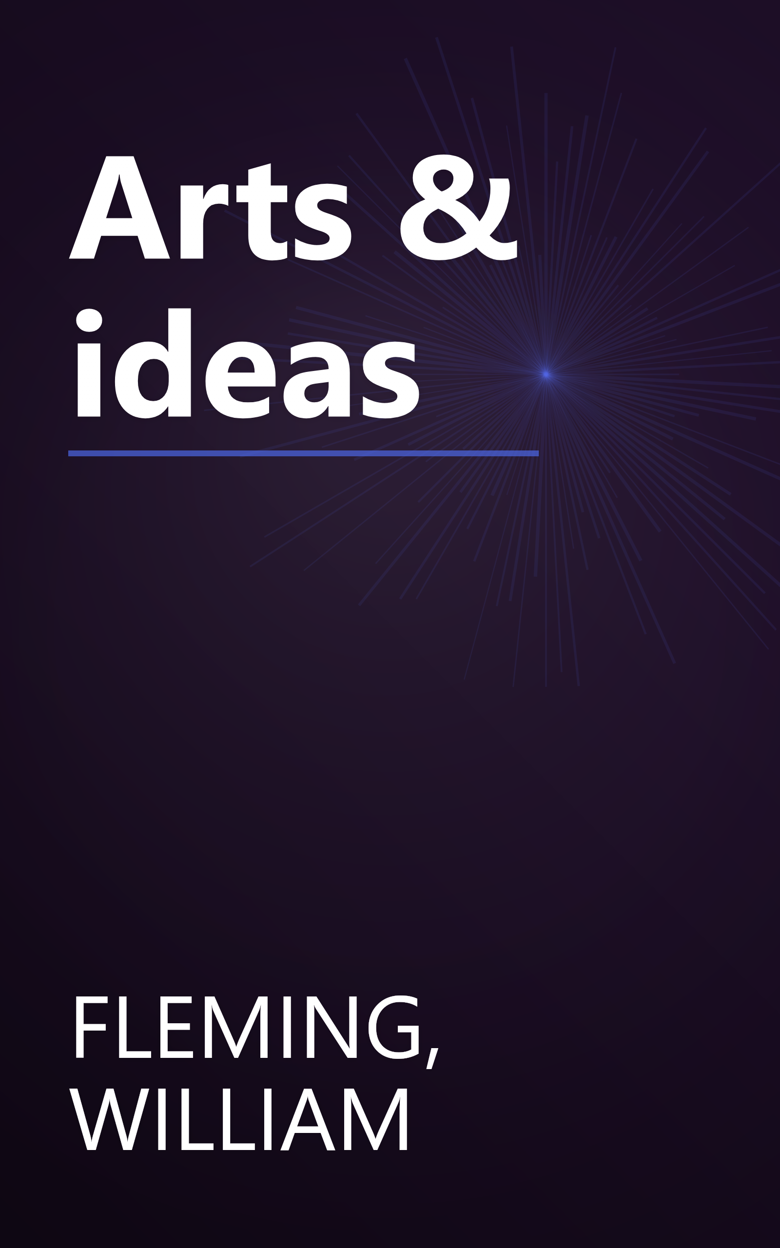 Arts & ideas book cover