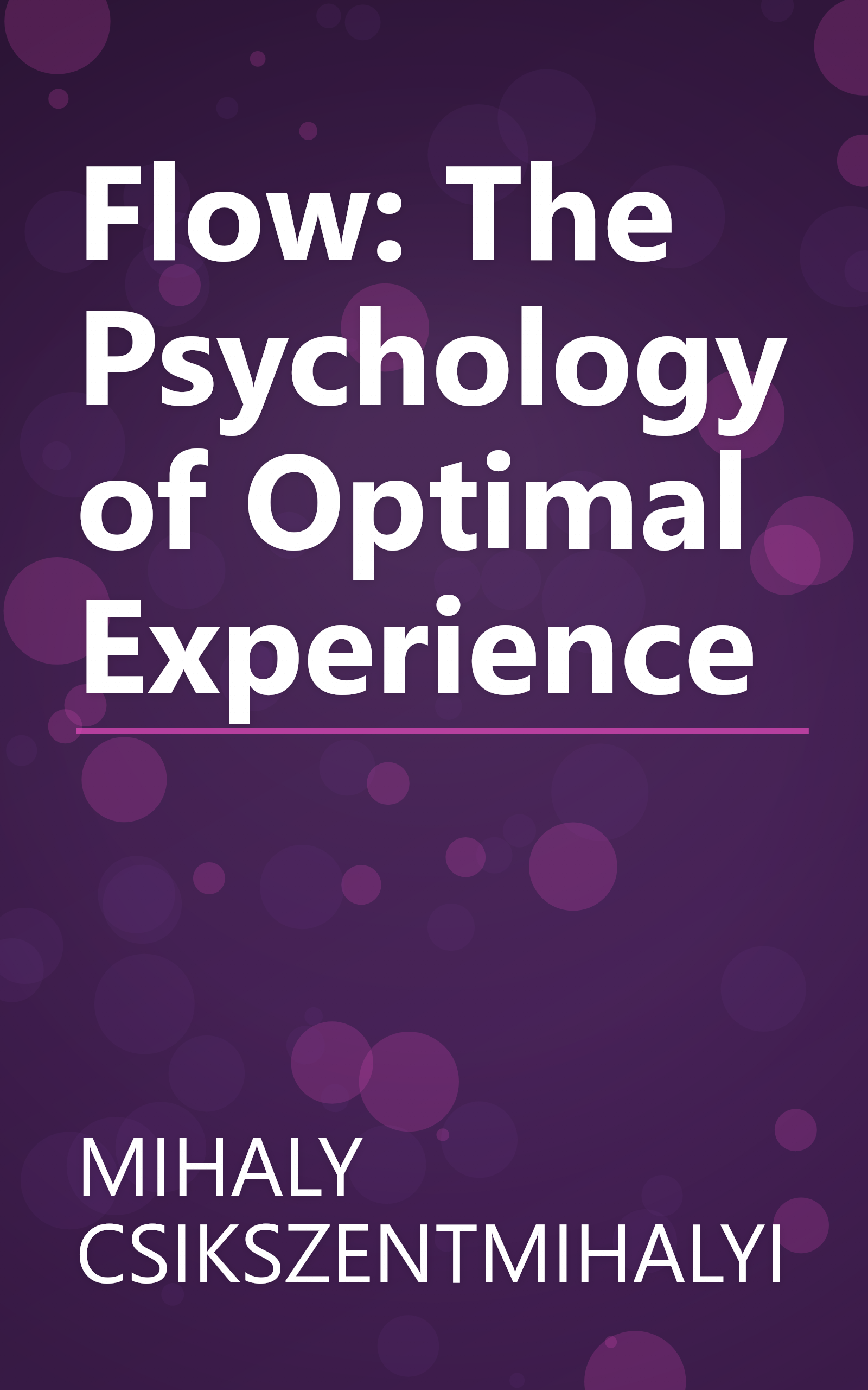 Flow: The Psychology of Optimal Experience book cover