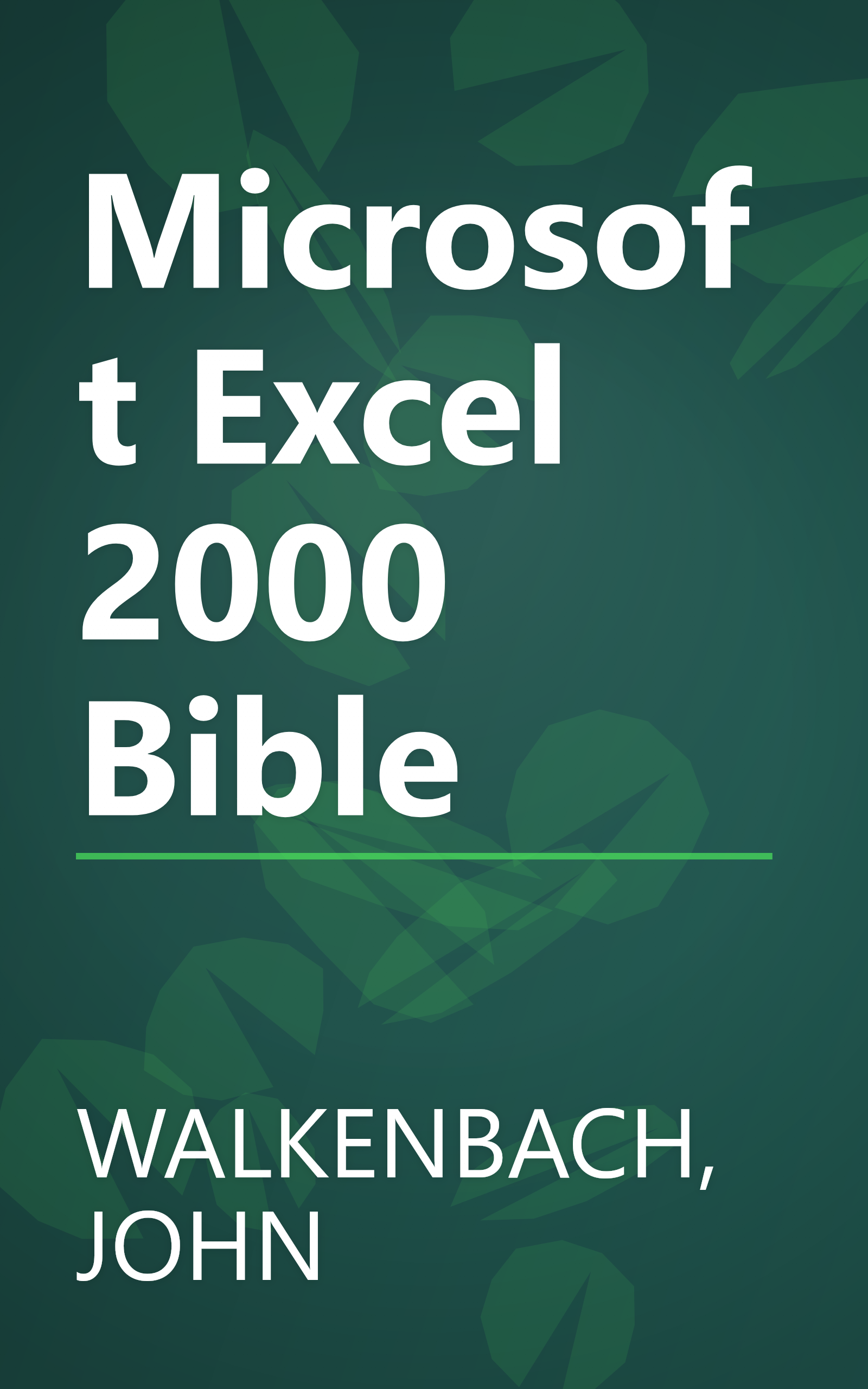 Microsoft Excel 2000 Bible book cover