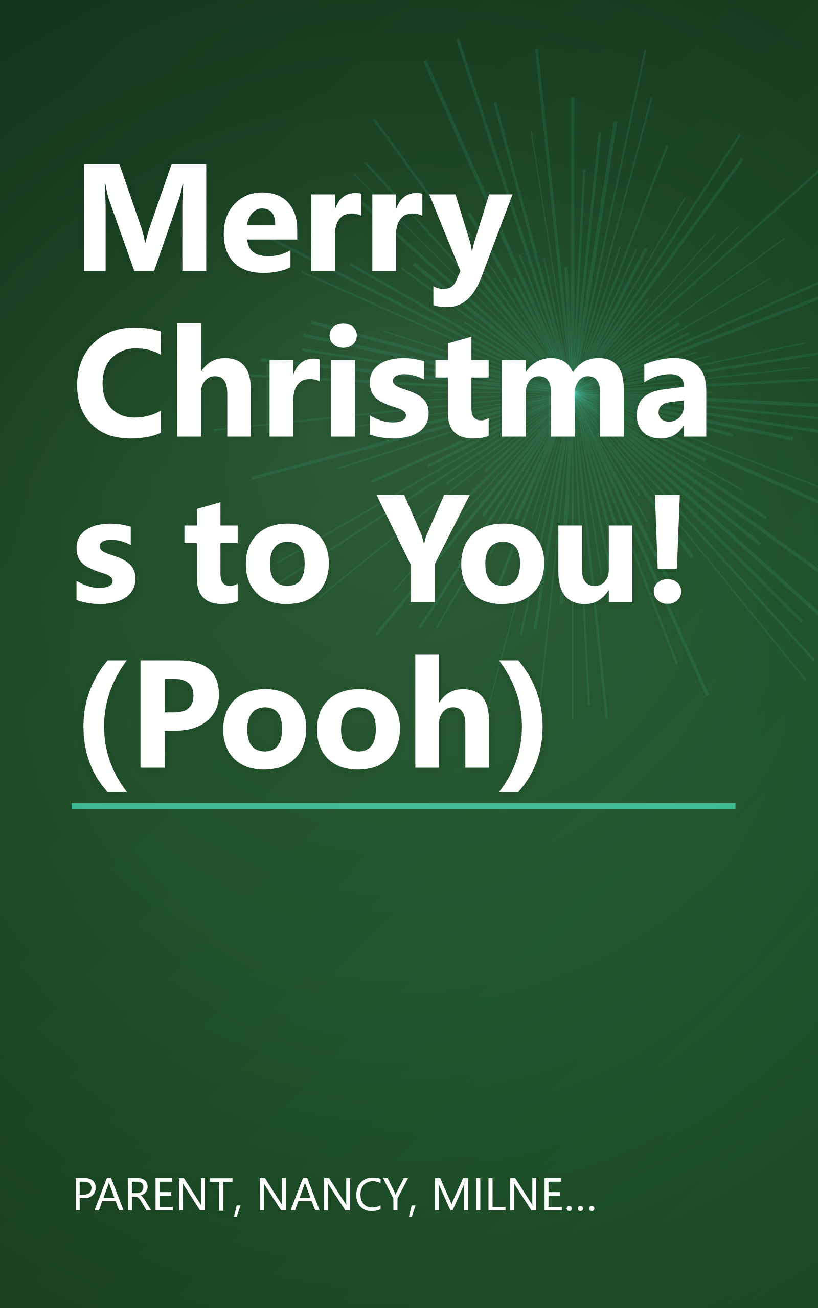 Merry Christmas to You! (Pooh) book cover